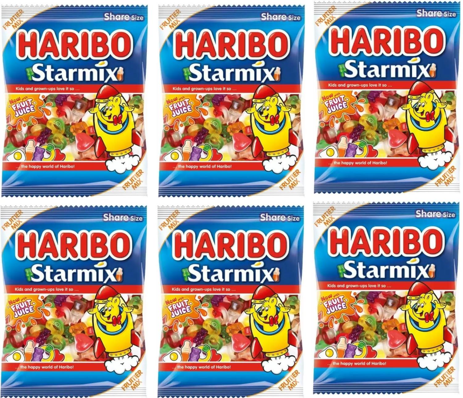 Haribo Starmix Sweet Treat Share Size Bags 160g Kids Childrens Goody ...