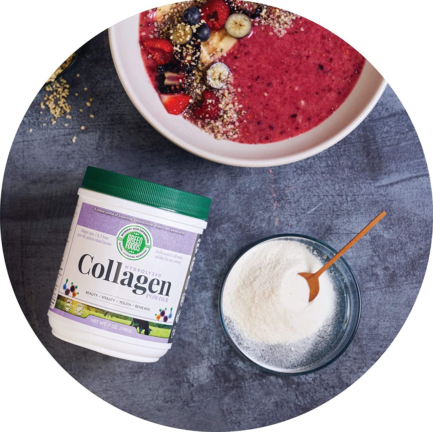 Green Foods Hydrolyzed Collagen Powder 7 oz | Premium Protein ...