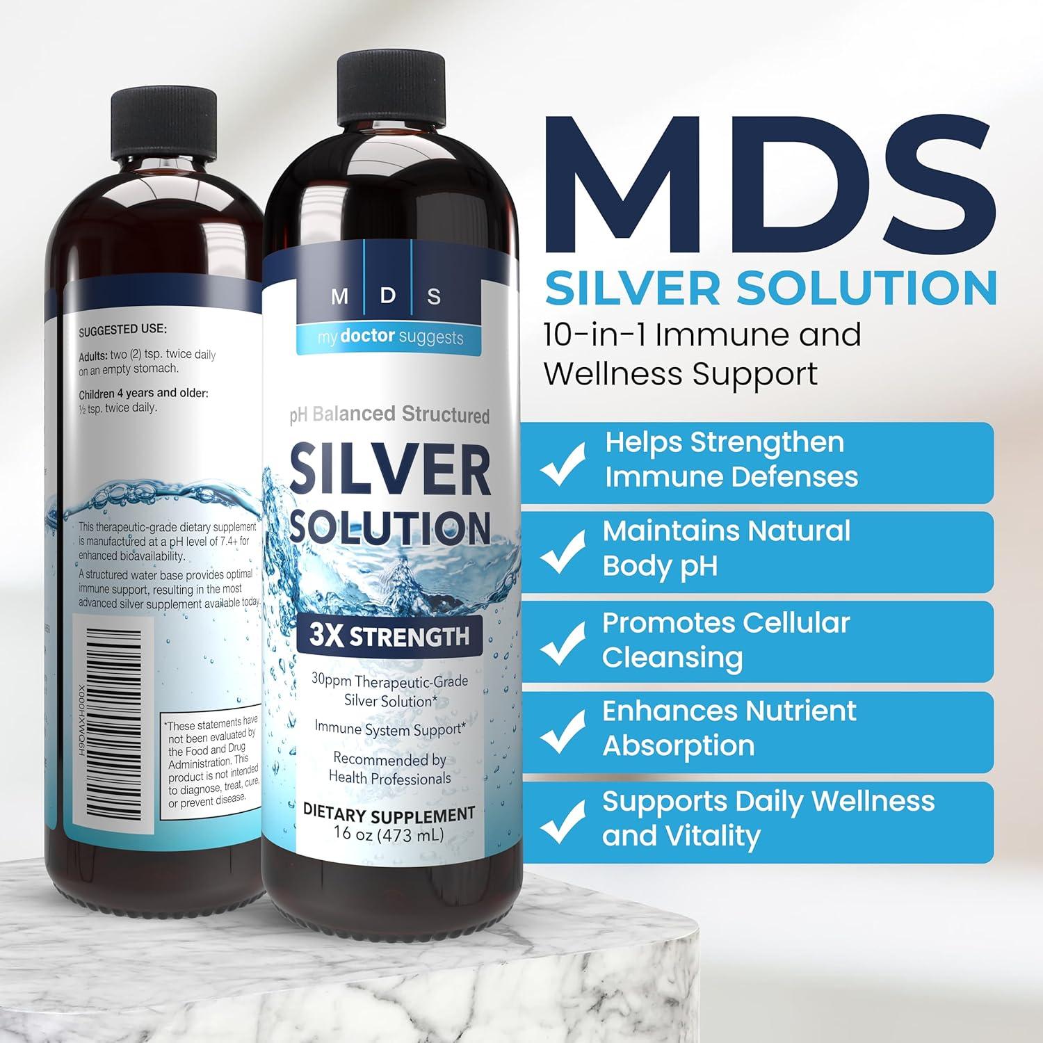 Colloidal Silver Liquid Solution 30ppm - 16 Oz Supplement | Mineral ...