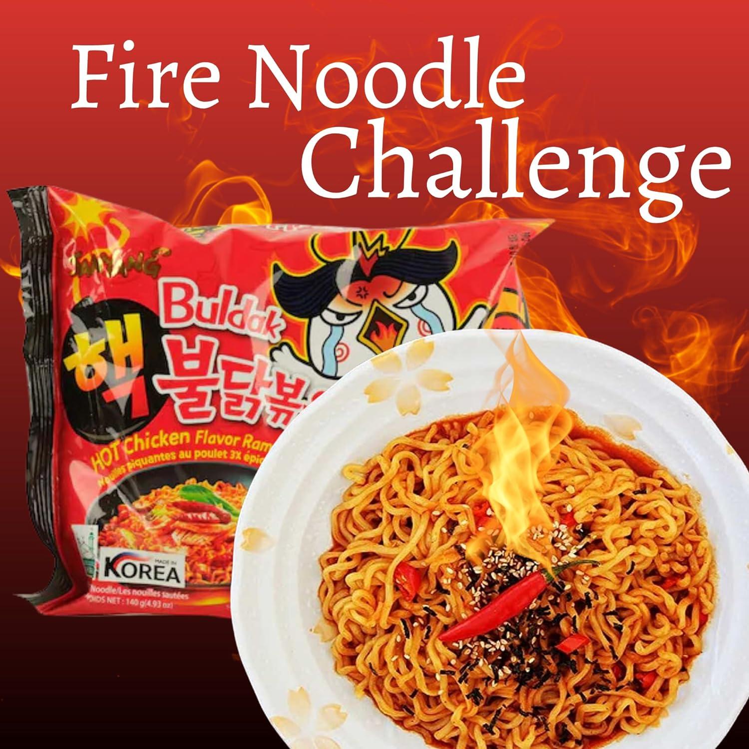 Samyang Hot Chicken Flavour Buldak Ramen Noodles Spicy Hot Triple (3x ...