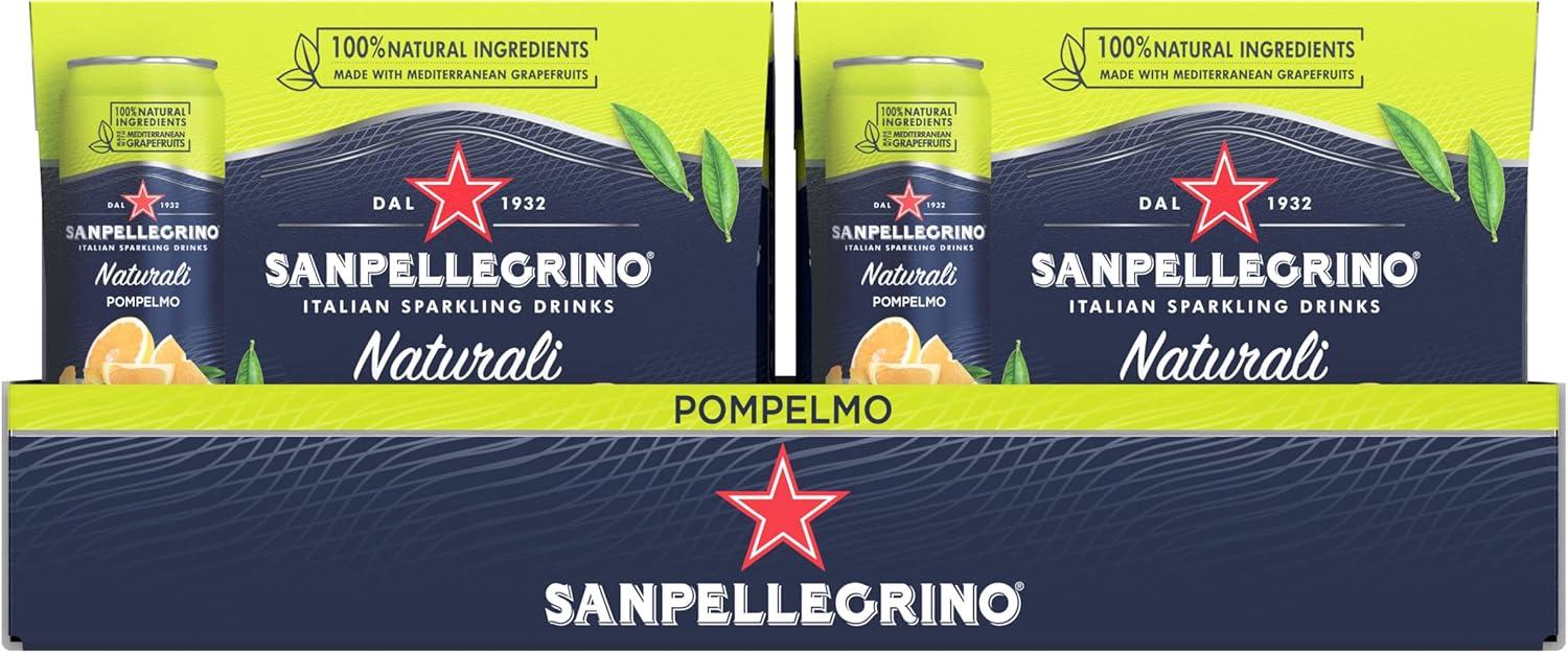 San Pellegrino Naturali Italian Sparkling Drink Pompelmo Grapefruit 330 ...