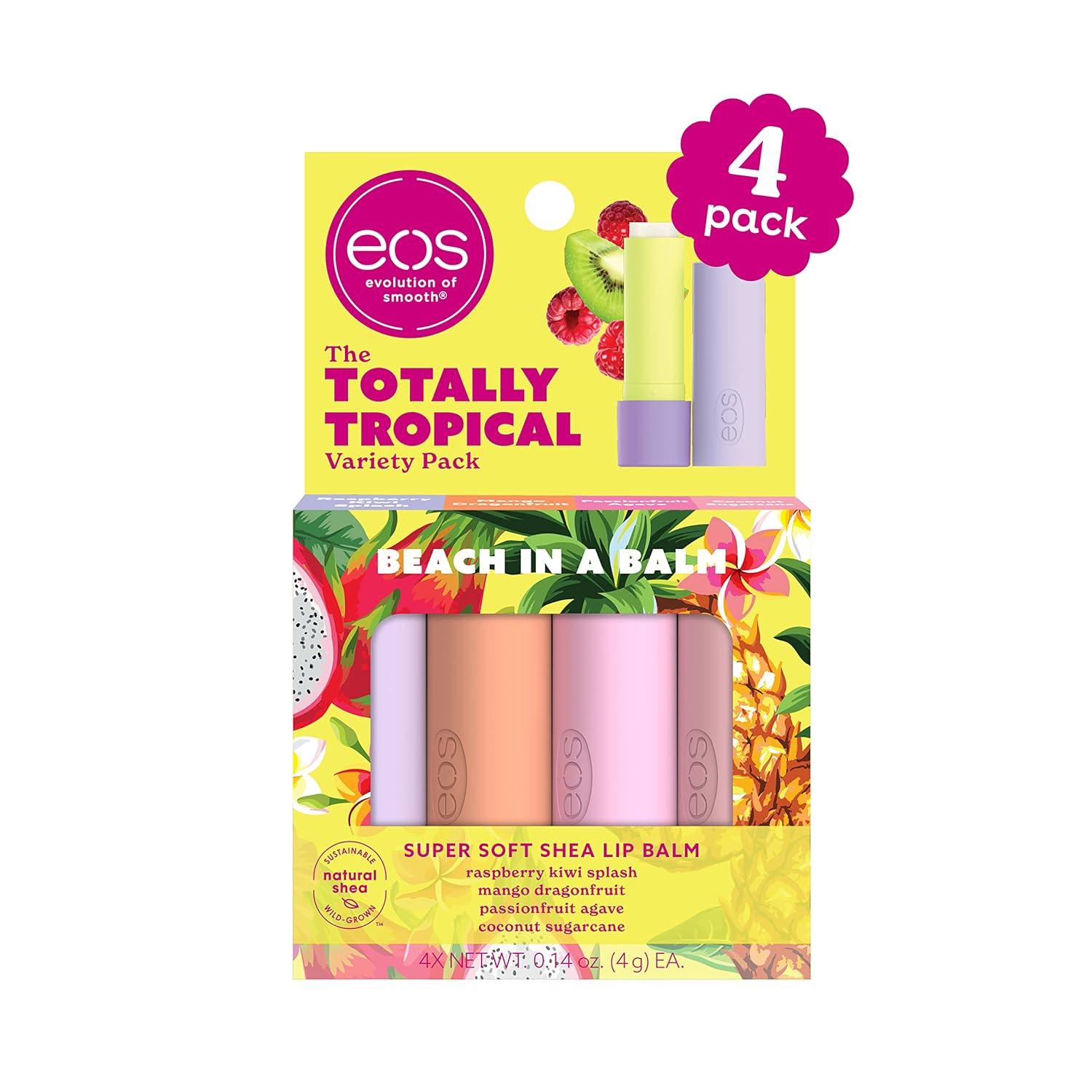 Eos FlavorLab Super Soft Shea Lip Balm Sticks - Totally Tropical ...