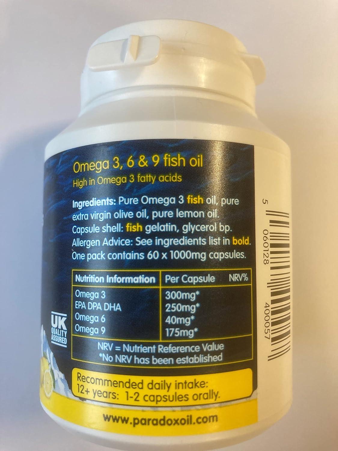 Paradox Omega 1000mg 3-6-9 60 Capsules - 60 Count (1 Pack) | Buy Now ...