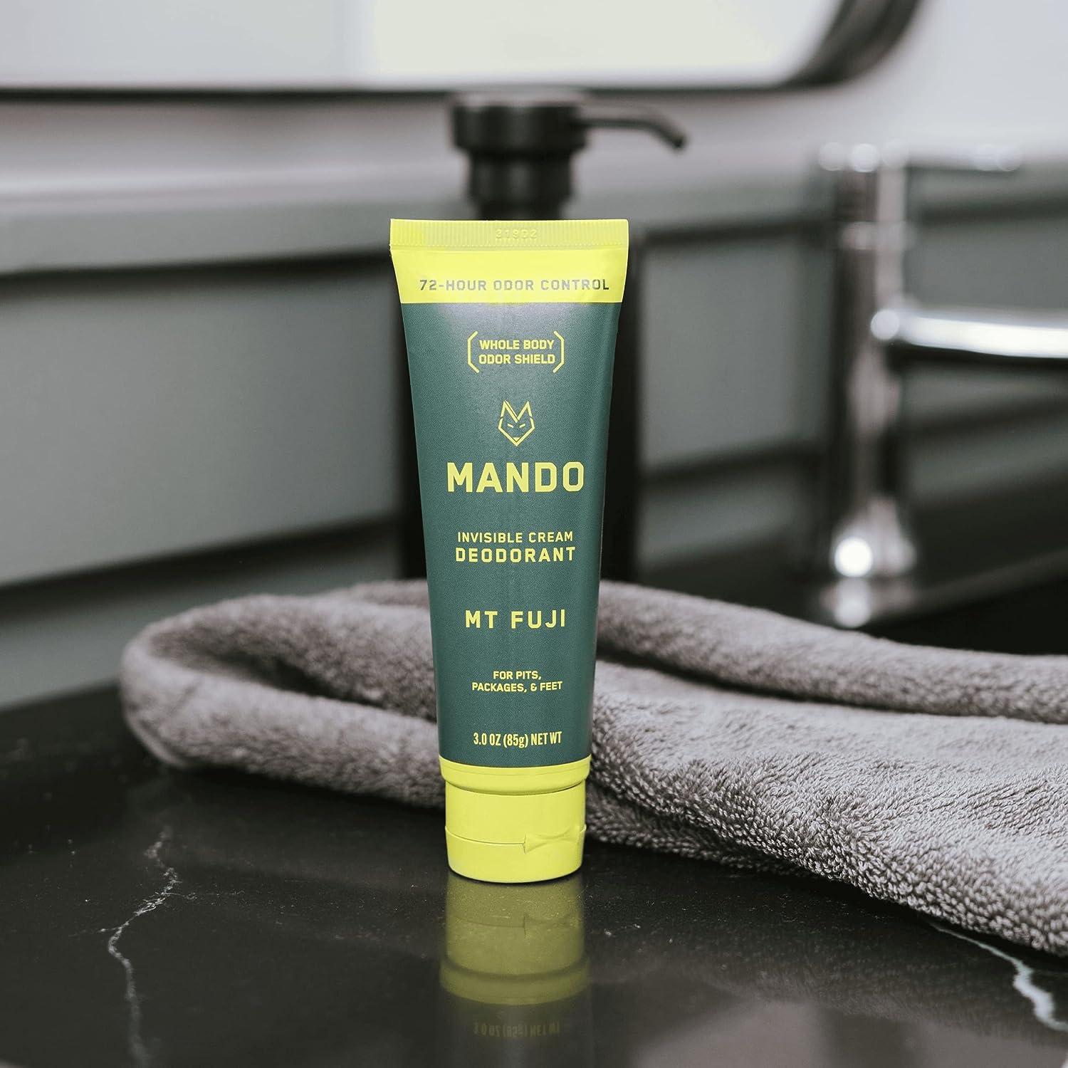Mando Men's Whole Body Deodorant - Invisible Cream 72Hr Odor Control ...