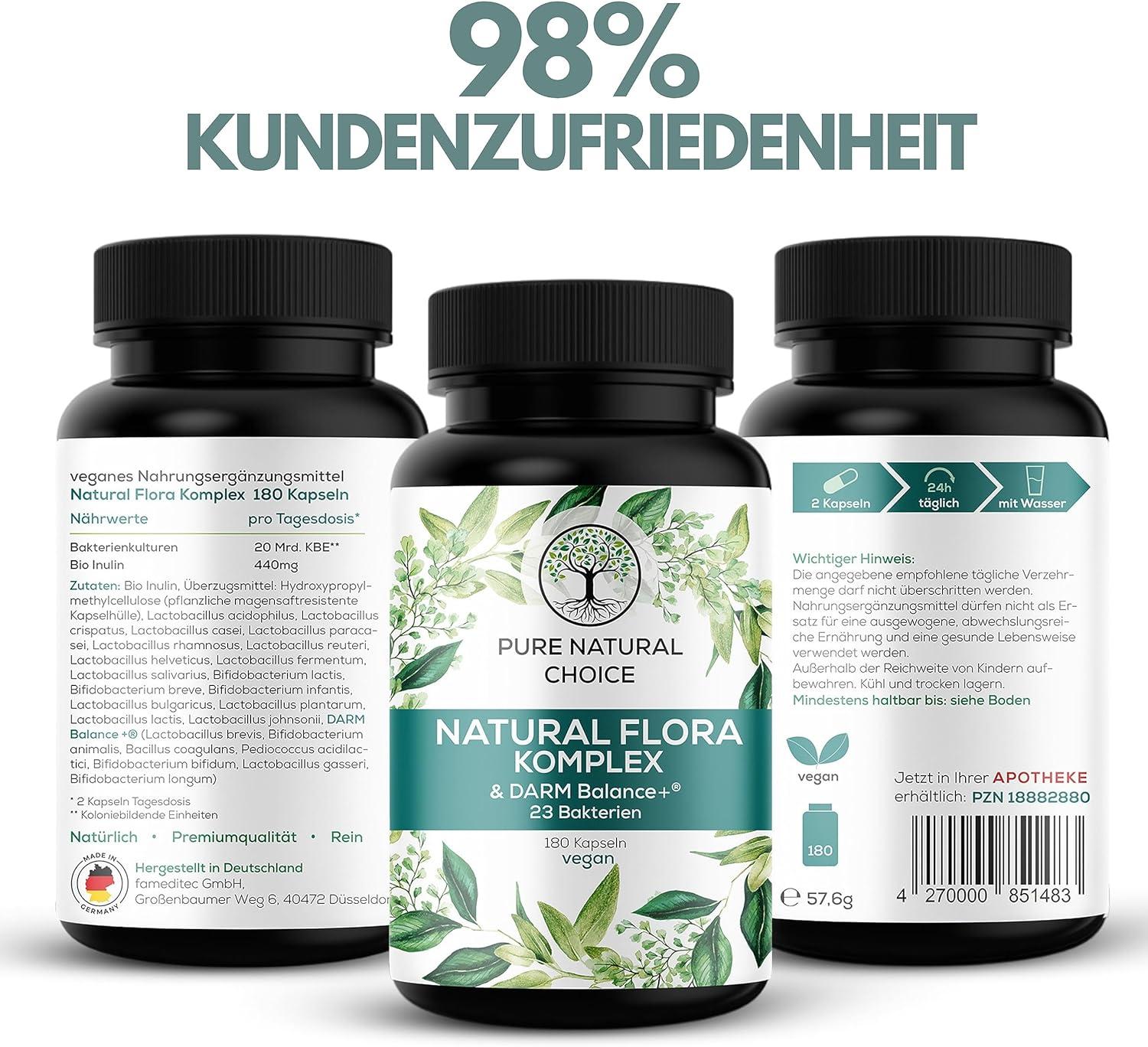 Buy Pure Natural Choice Natural Flora Complex + Bio Inulin | 20 Billion ...