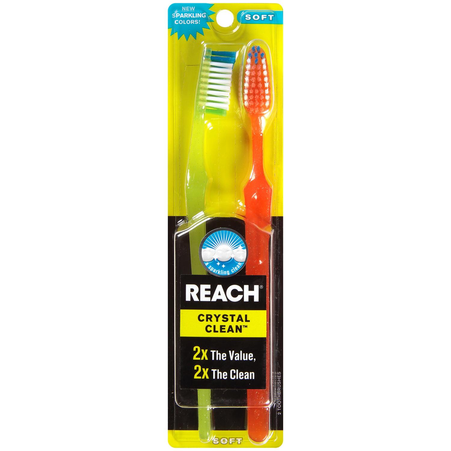 Reach Toothbrush Crystal Clean Soft Twin Pack - 6 Pieces ...