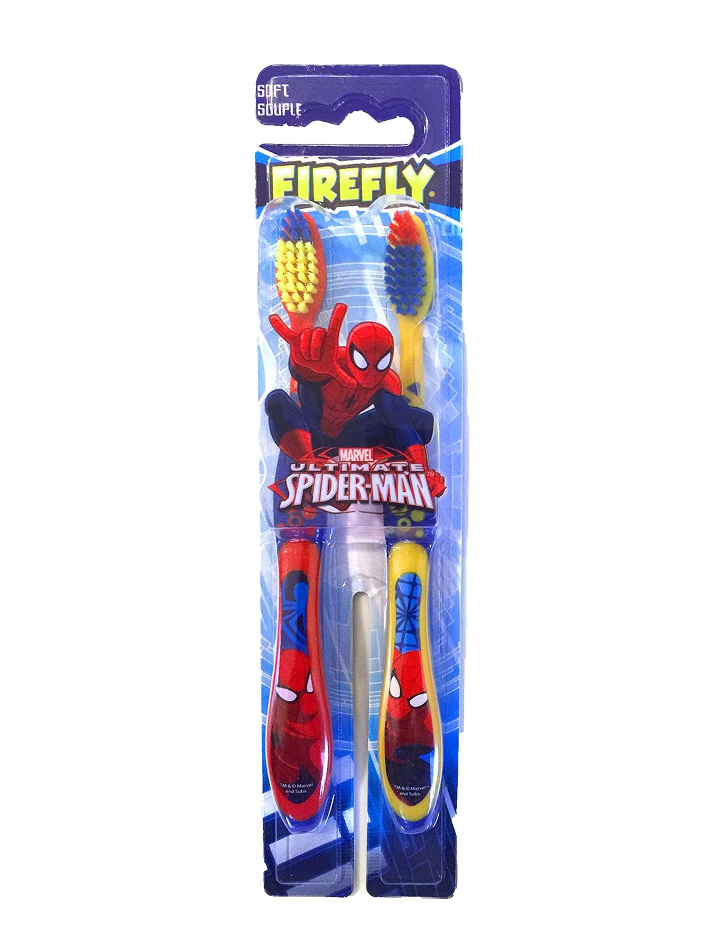 Marvel Ultimate Spider-Man Fire Fly Soft Toothbrush for Kids - 2 Count ...