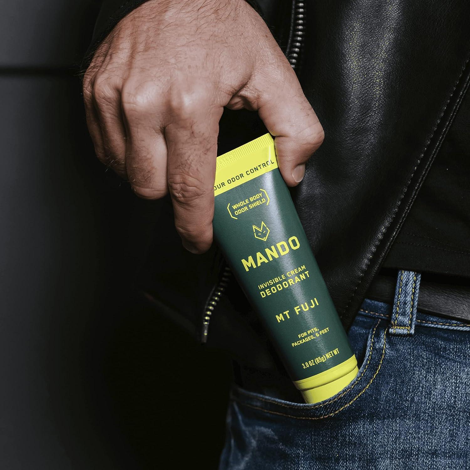 Mando Men's Whole Body Deodorant - Invisible Cream 72Hr Odor Control ...