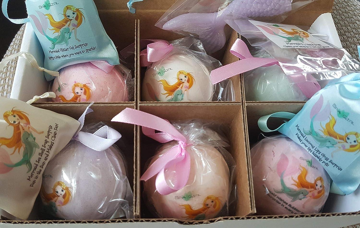 SPA PURE MERMAID BATH BOMBS - WITH GLITTER SURPRISES 6 MERMAID SPLASH ...