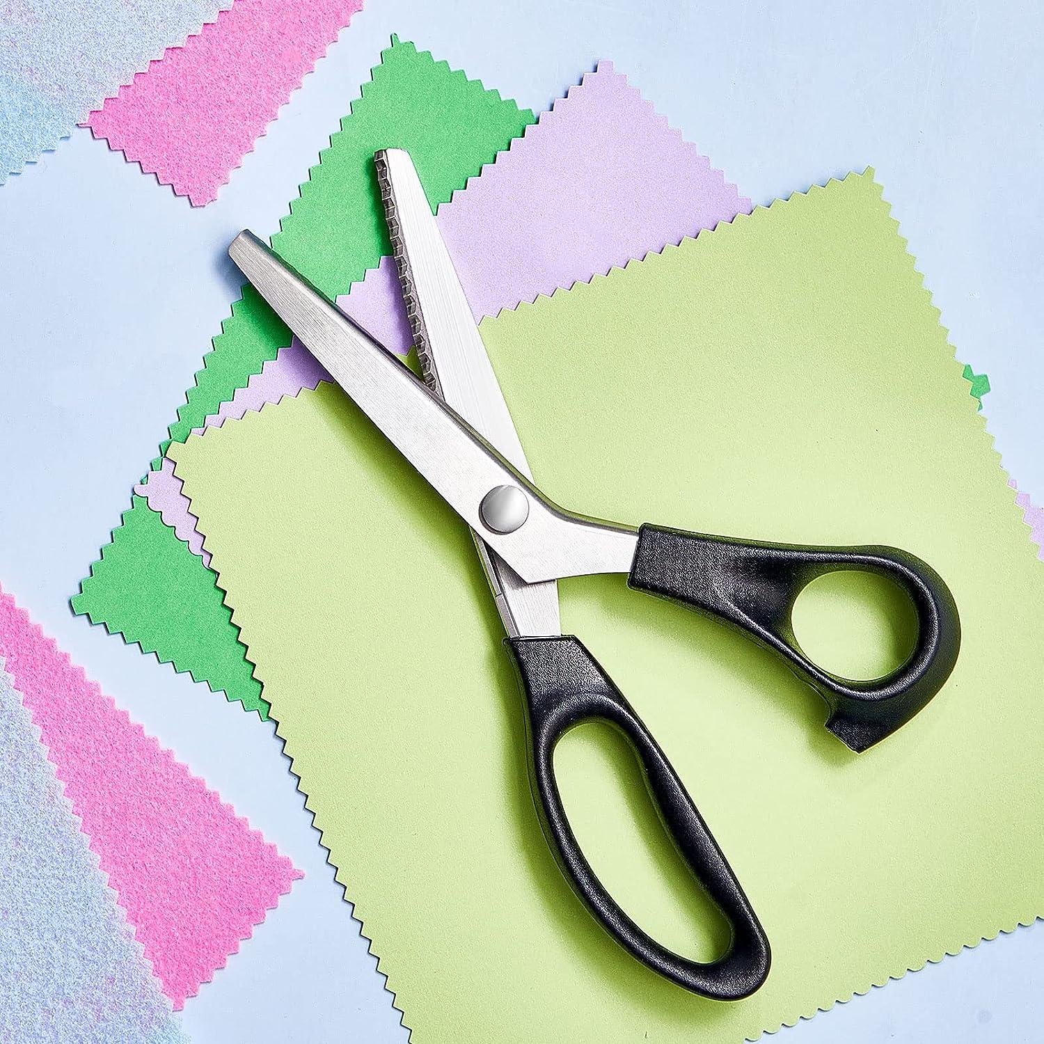 Pinking Shears Set 7mm Scalloped & 5mm Zig Zag | Professional Handheld ...