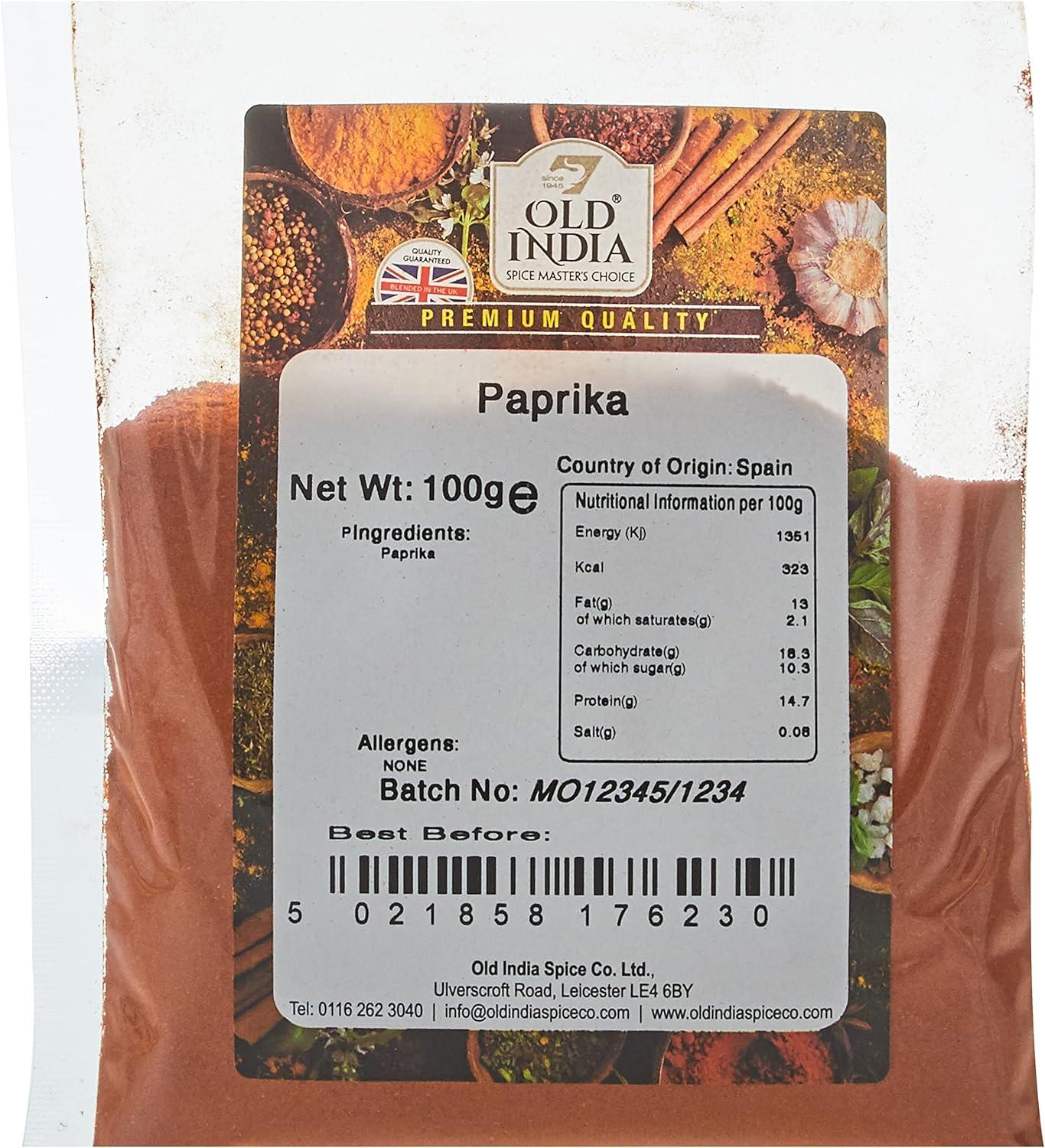 Old India Paprika 100g - Premium Quality Spice (Pack of 1) | Buy Now ...