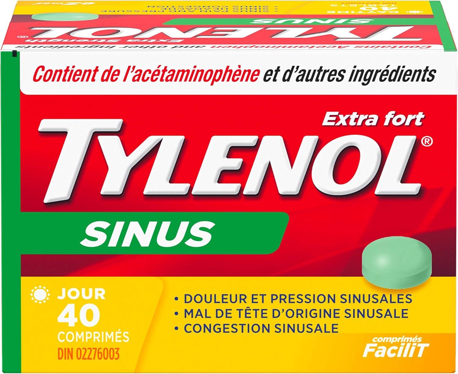TYLENOL Extra Strength Sinus eZ Tabs Relieves Sinus congestion and ...