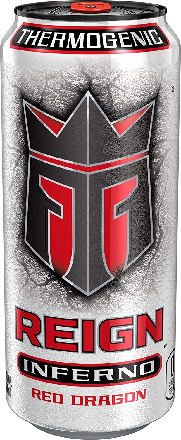 Reign Inferno Red Dragon Thermogenic Fuel Drink 16 Fl Oz (Pack of 12 ...