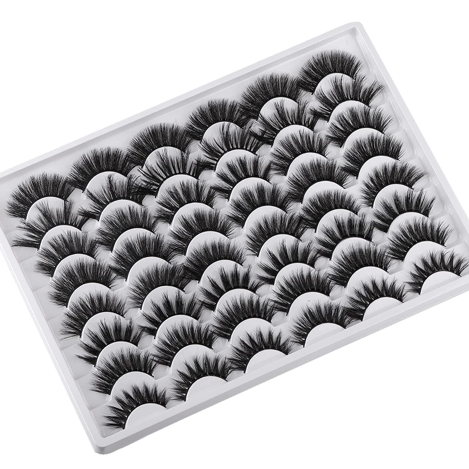 Boahankuke C 20MM False Eyelashes 24 Pairs - 8 Styles Pack | Thick ...