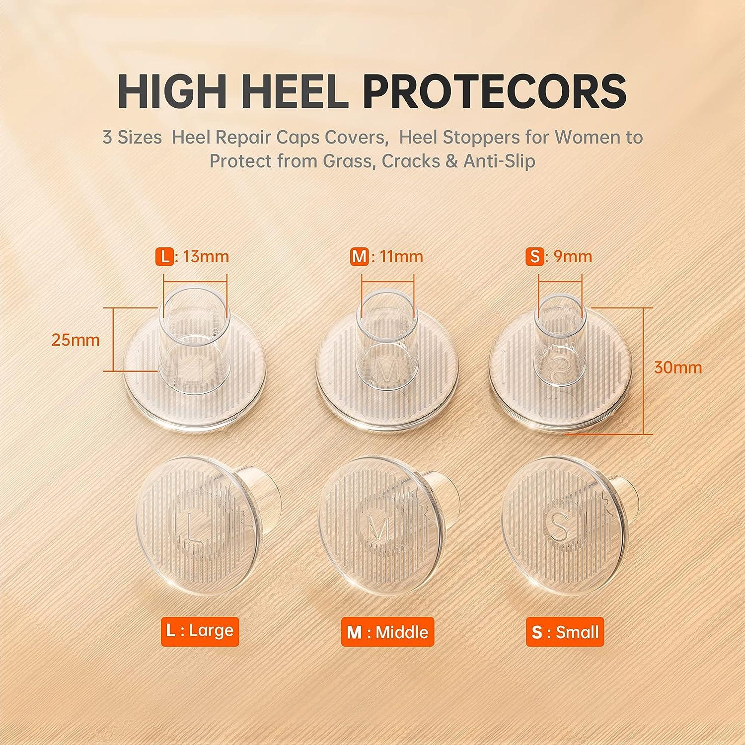 NIIVOO High Heel Protectors - 12 Pairs, 3 Sizes Stiletto Grass Stoppers ...