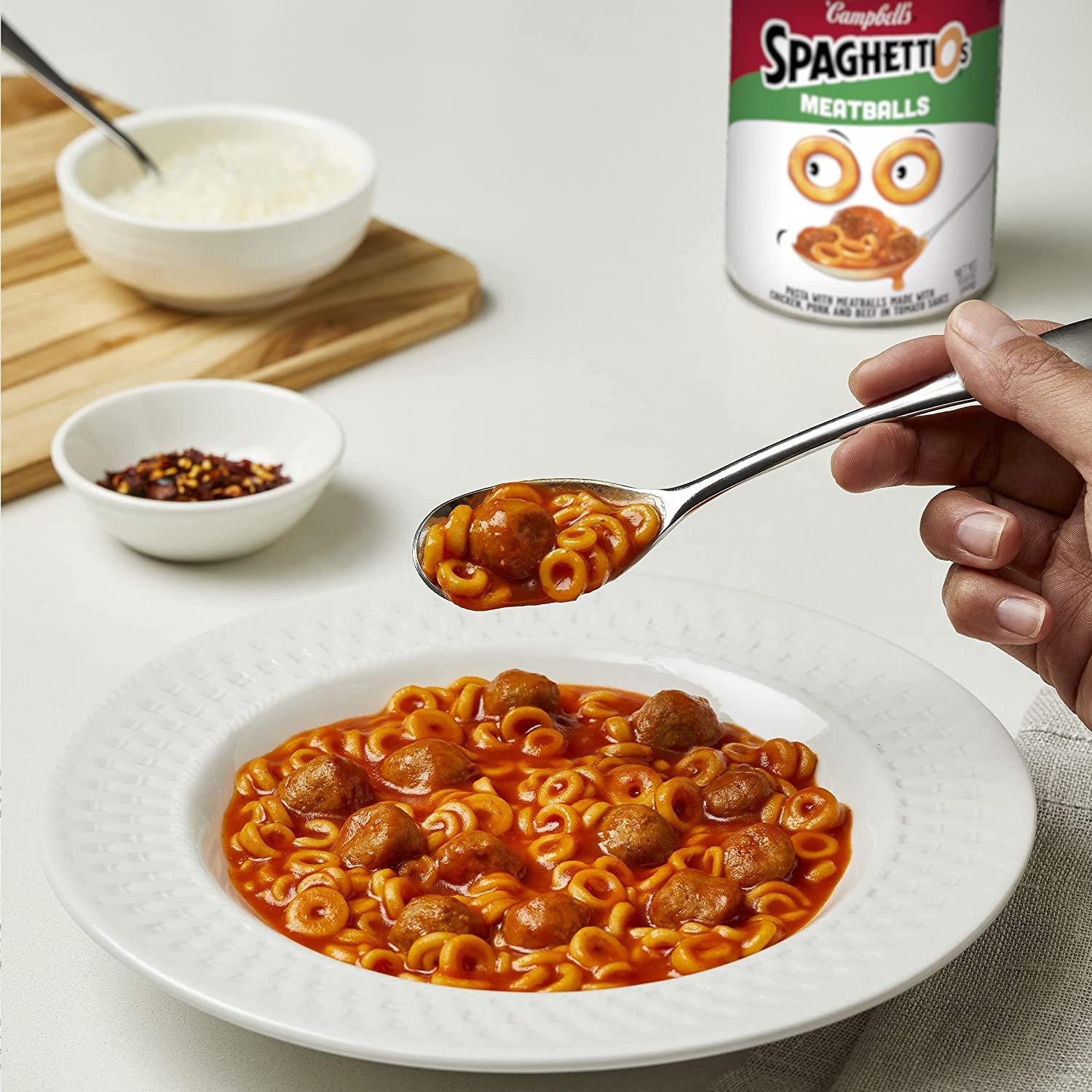 SpaghettiOs Canned Pasta with Meatballs Healthy Snack for Kids and ...
