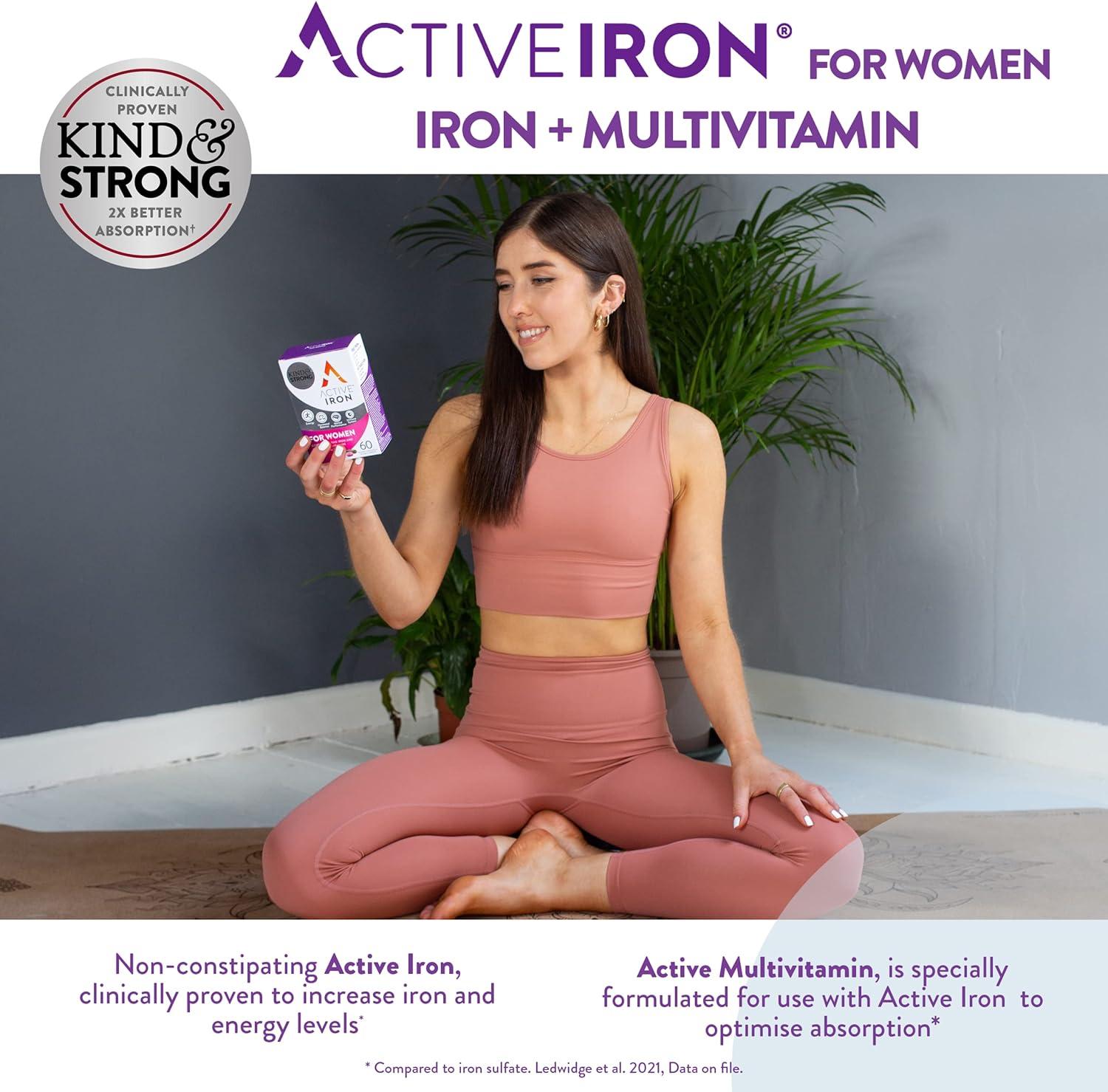 Active Iron Women with Active Multivitamin | Iron Supplement for Women ...