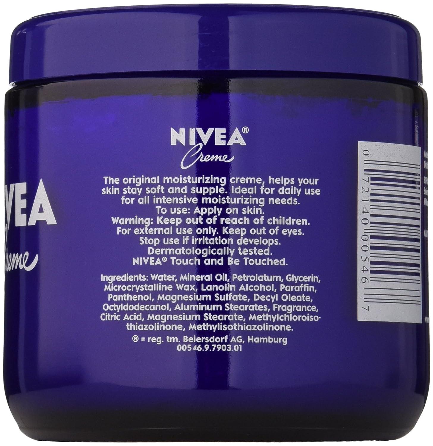 Nivea Body Creme Glass Jar 13.5oz - Hydrating Moisturizer for Smooth ...