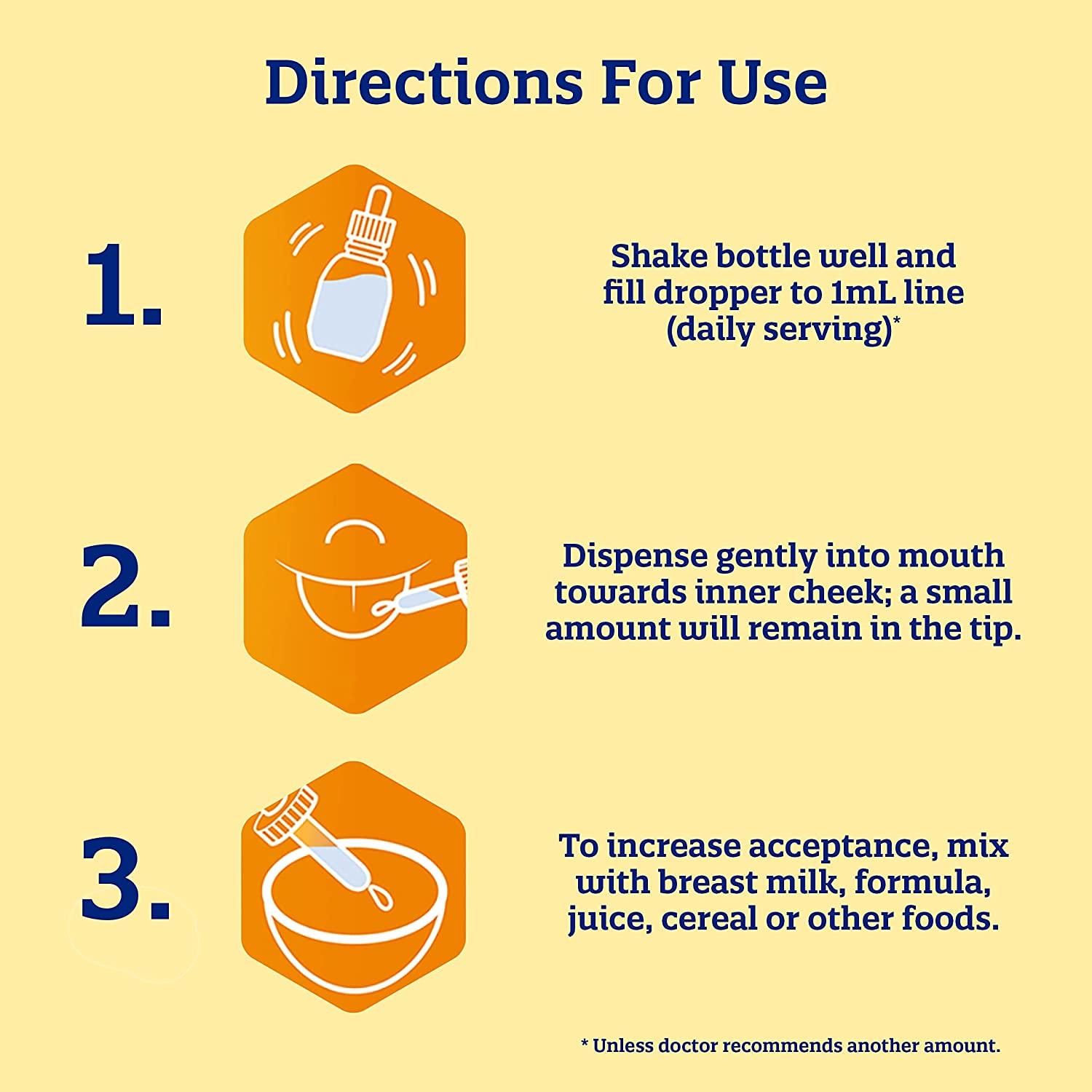 Enfamil Baby Vitamin D-Vi-Sol Liquid Supplement Drops for Infants ...