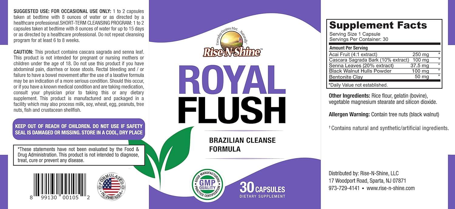 Royal Flush Colon Cleanser & Detox for Weight Loss | Healthy Digestive ...