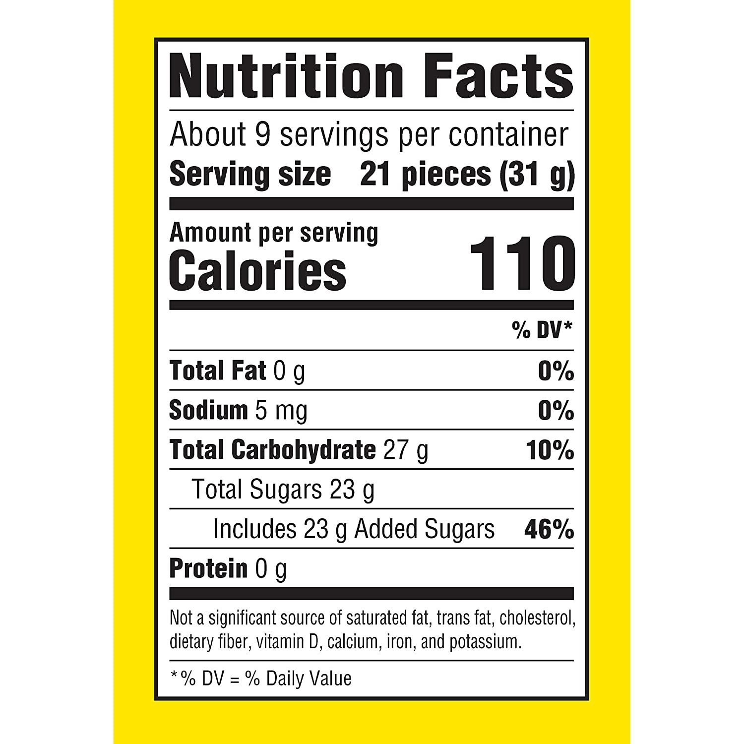 nerds serving size