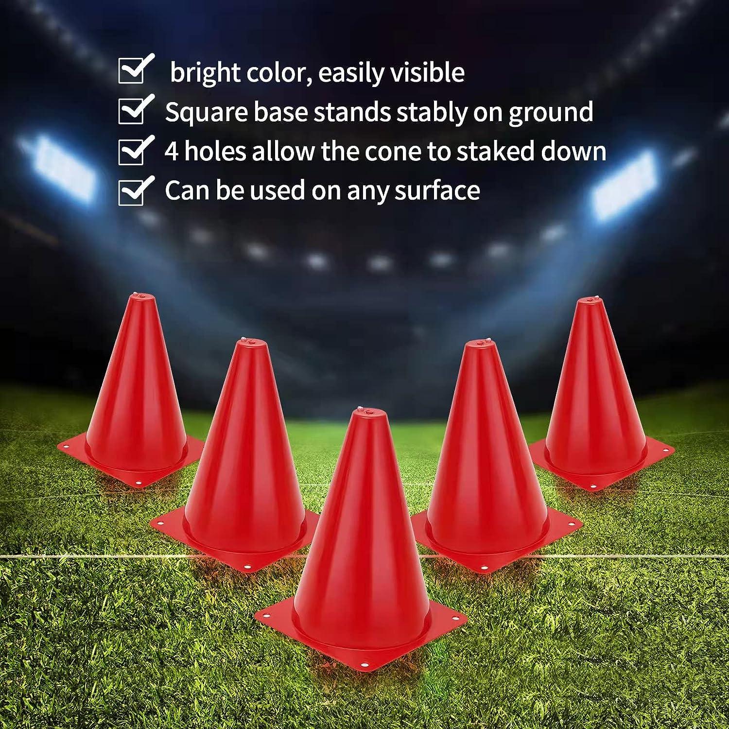 Kids Sports Training Cones Set - 24 Pack 7 Inch Agility Field Markers ...