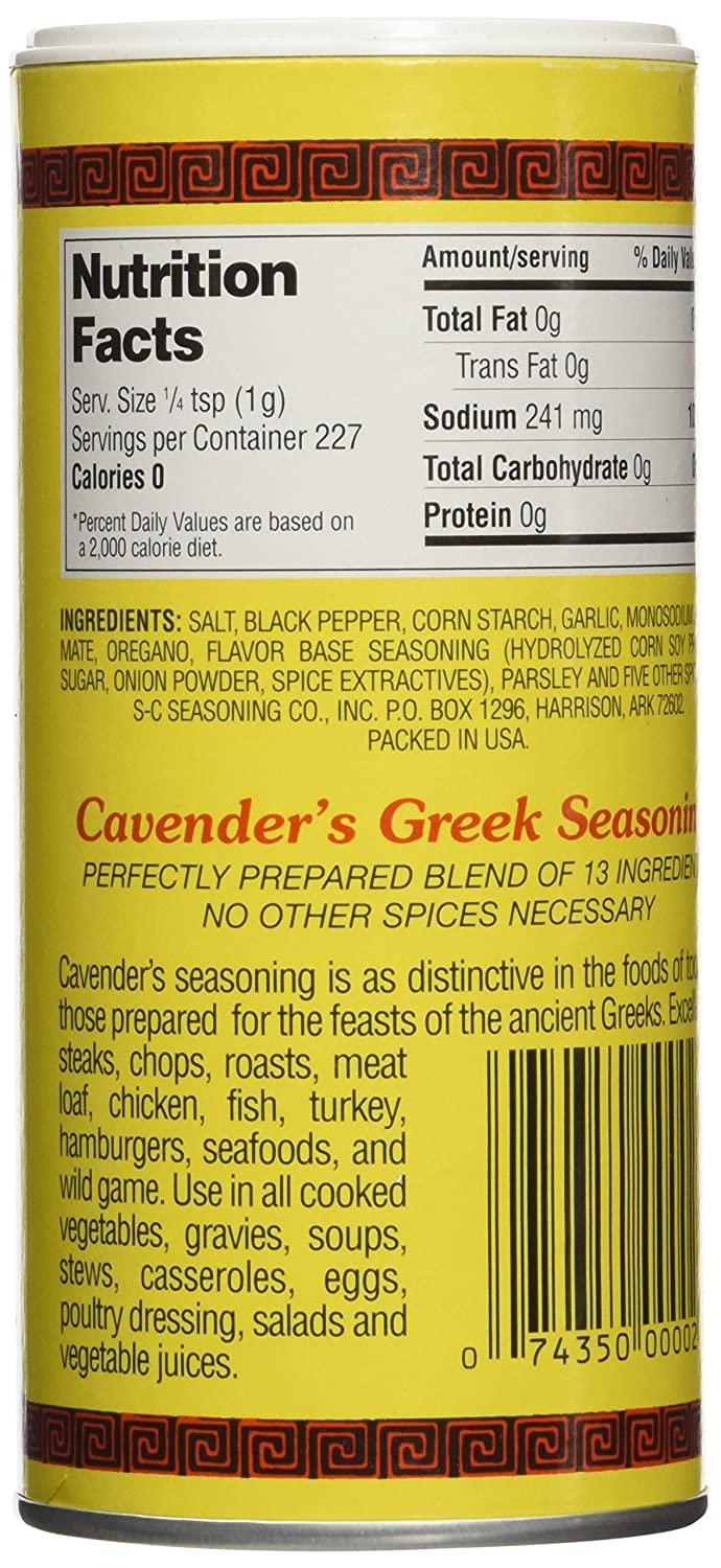 Cavender's All Purpose Greek Seasoning 8 oz - Pack of 4 - Mediterranean ...