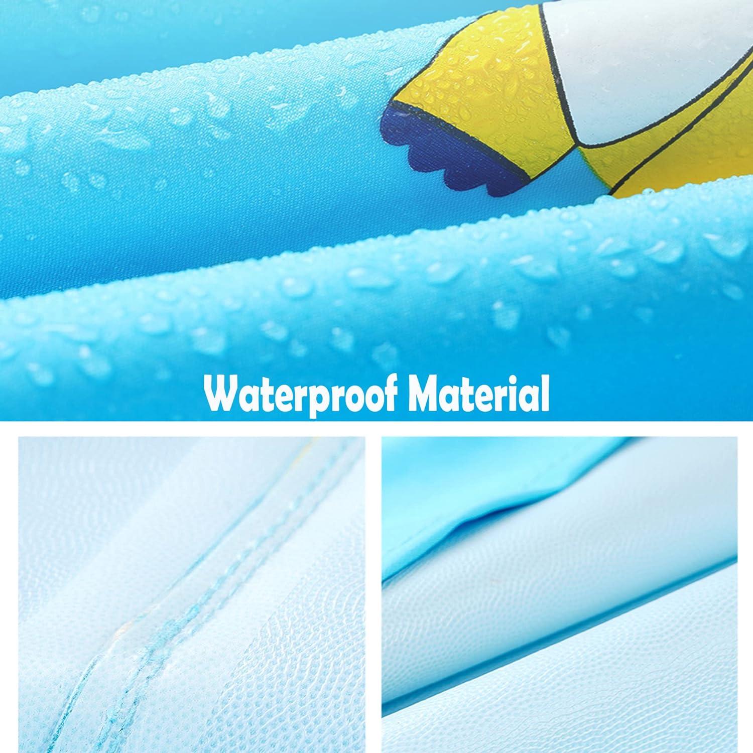 Fewlby Kids Puddle Suit All-in-One Waterproof Overalls | Toddler Muddy Suit Hooded Raincoat ...