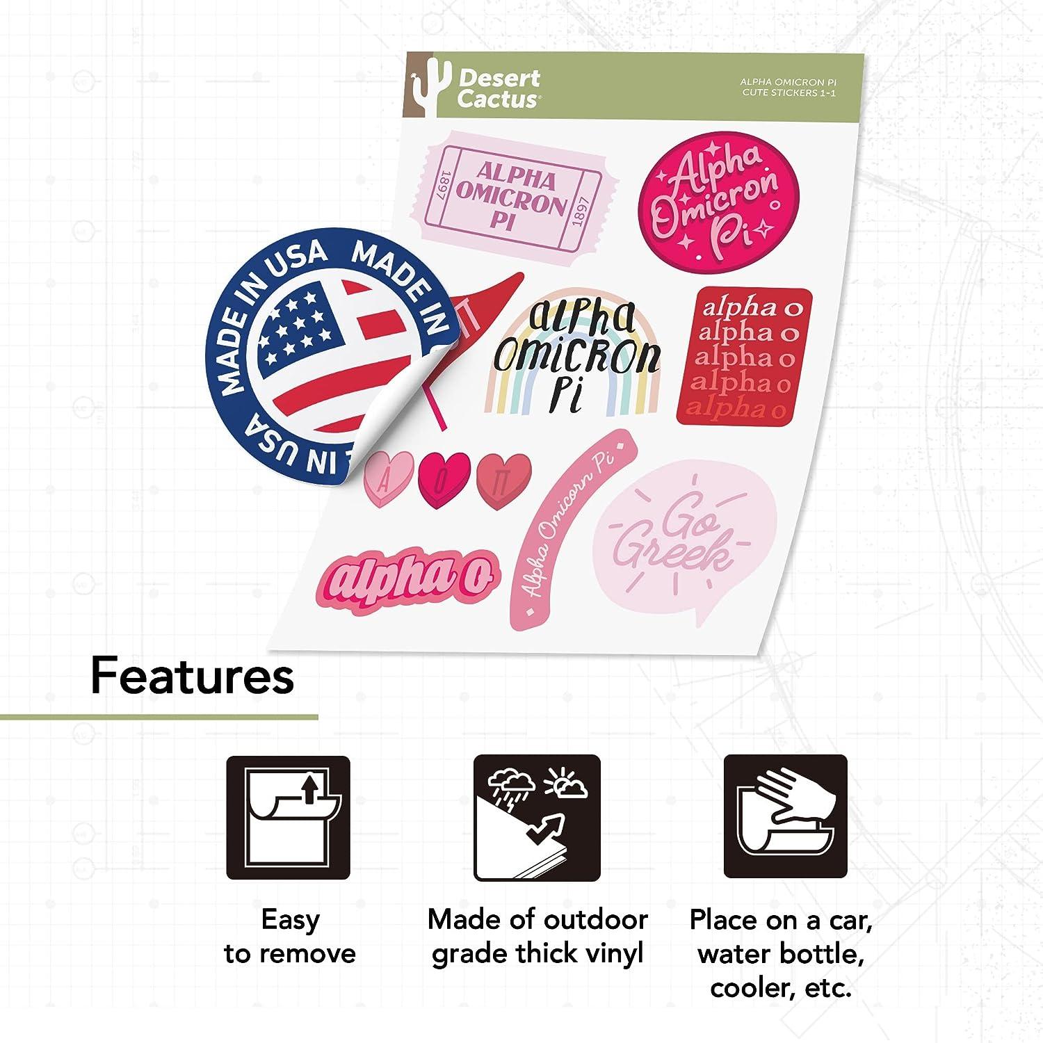 Alpha Omicron Pi Cute Sticker Decal - Ideal for Laptops, Water Bottles ...