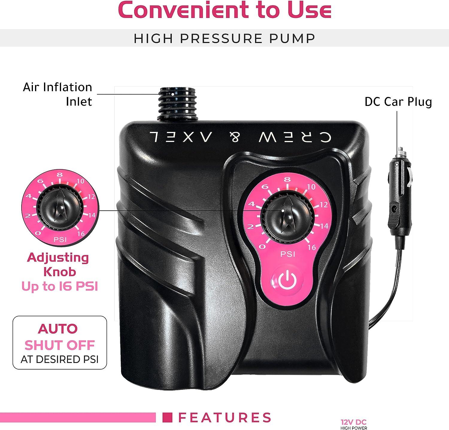 Crew & Axel Electric Paddle Board Pump - Portable High Pressure Air ...