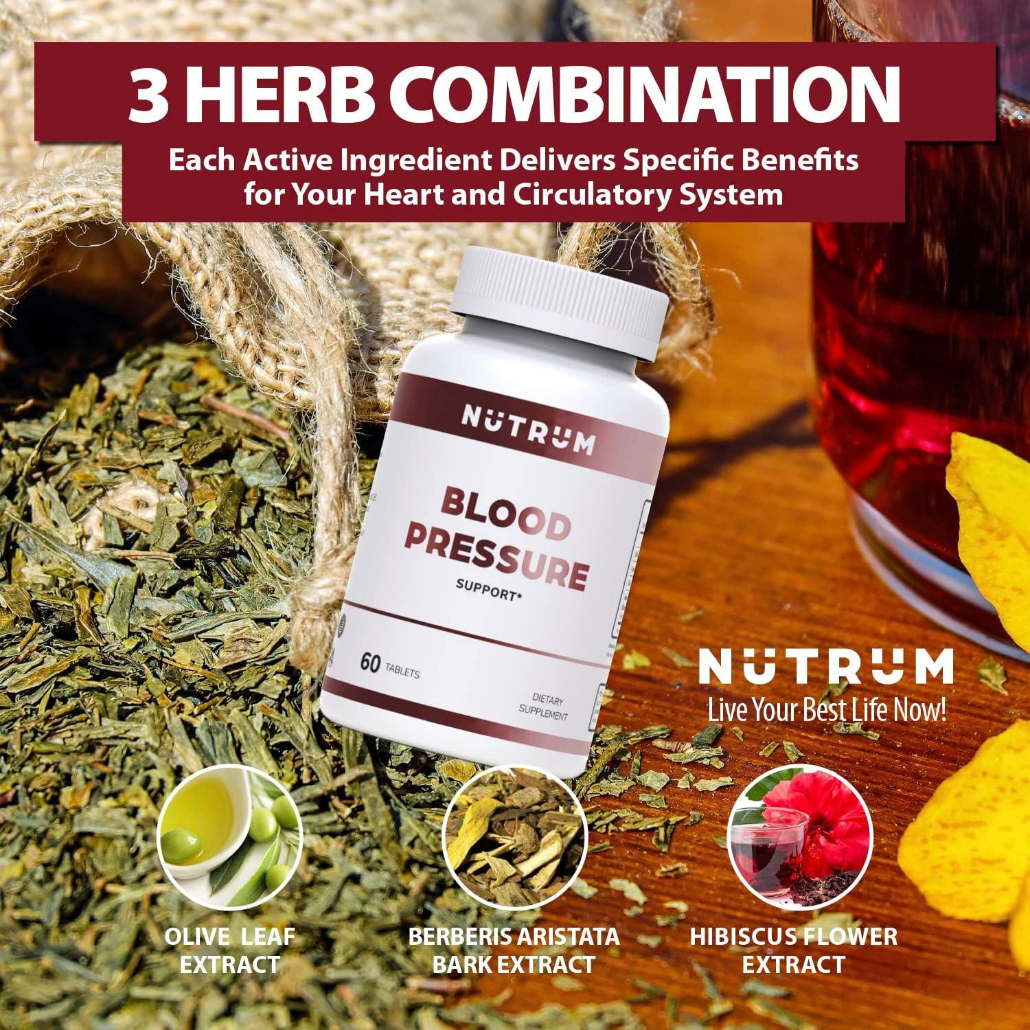 Nutrum Blood Pressure Support Supplement with Hawthorn Hibiscus ...