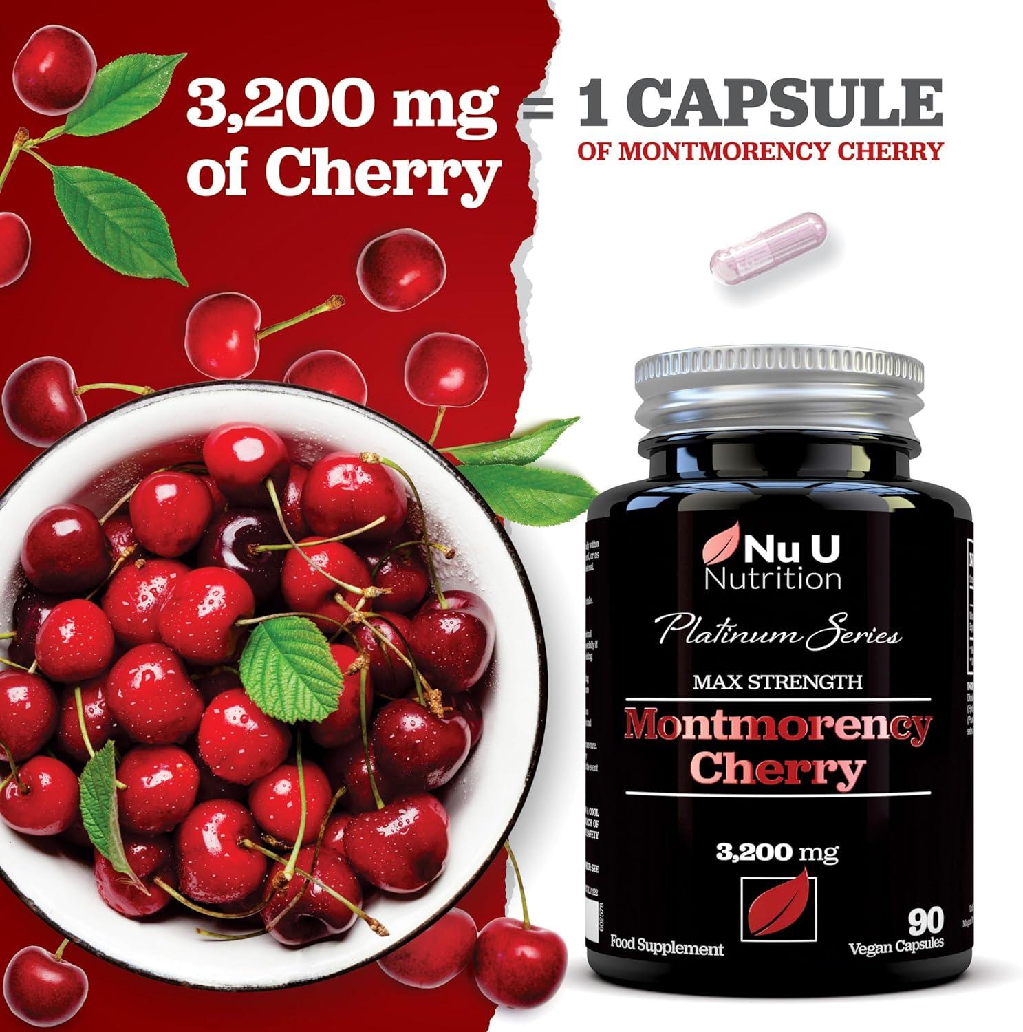 Montmorency Cherry Capsules 3200mg - 90 Capsules - High Strength 50:1 ...