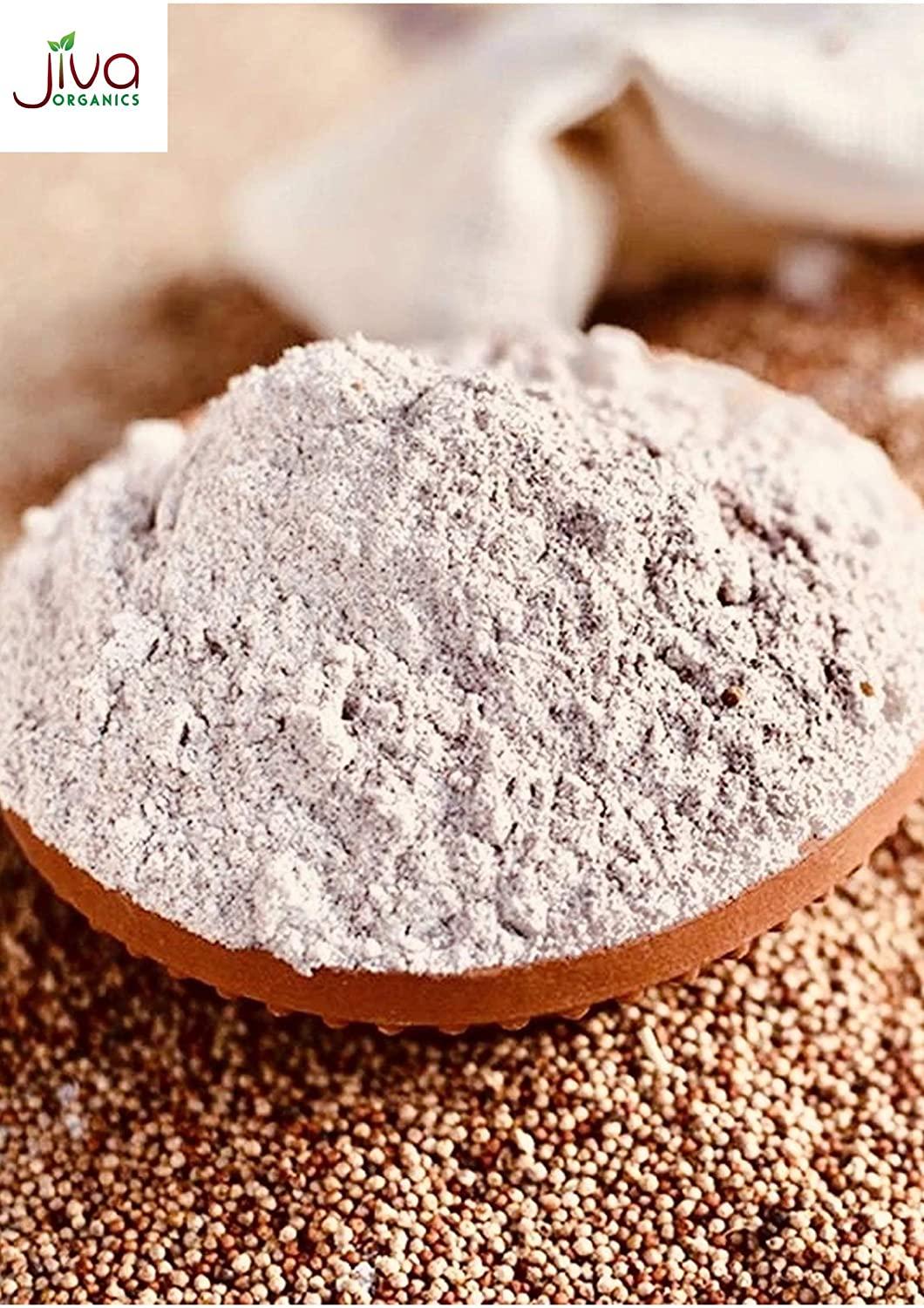 Jiva Organic Ragi Flour 2lb Bag - Finger Millet Flour 32oz (Pack of 1 ...