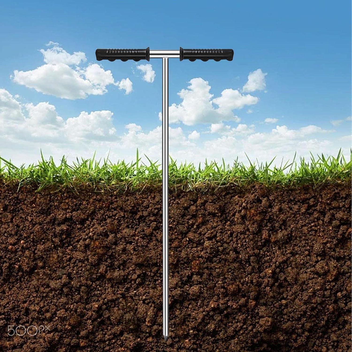 Sysdisen Soil Sample Probe - 32-48 Inch Stainless Steel Floor Test Kit ...