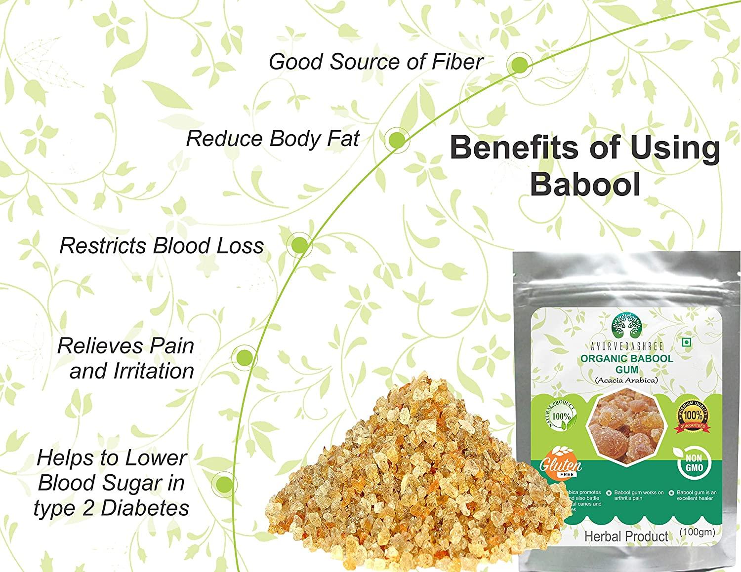 Organic Babool Gum Acacia Arabica - 100g | Natural Herbal Supplement ...
