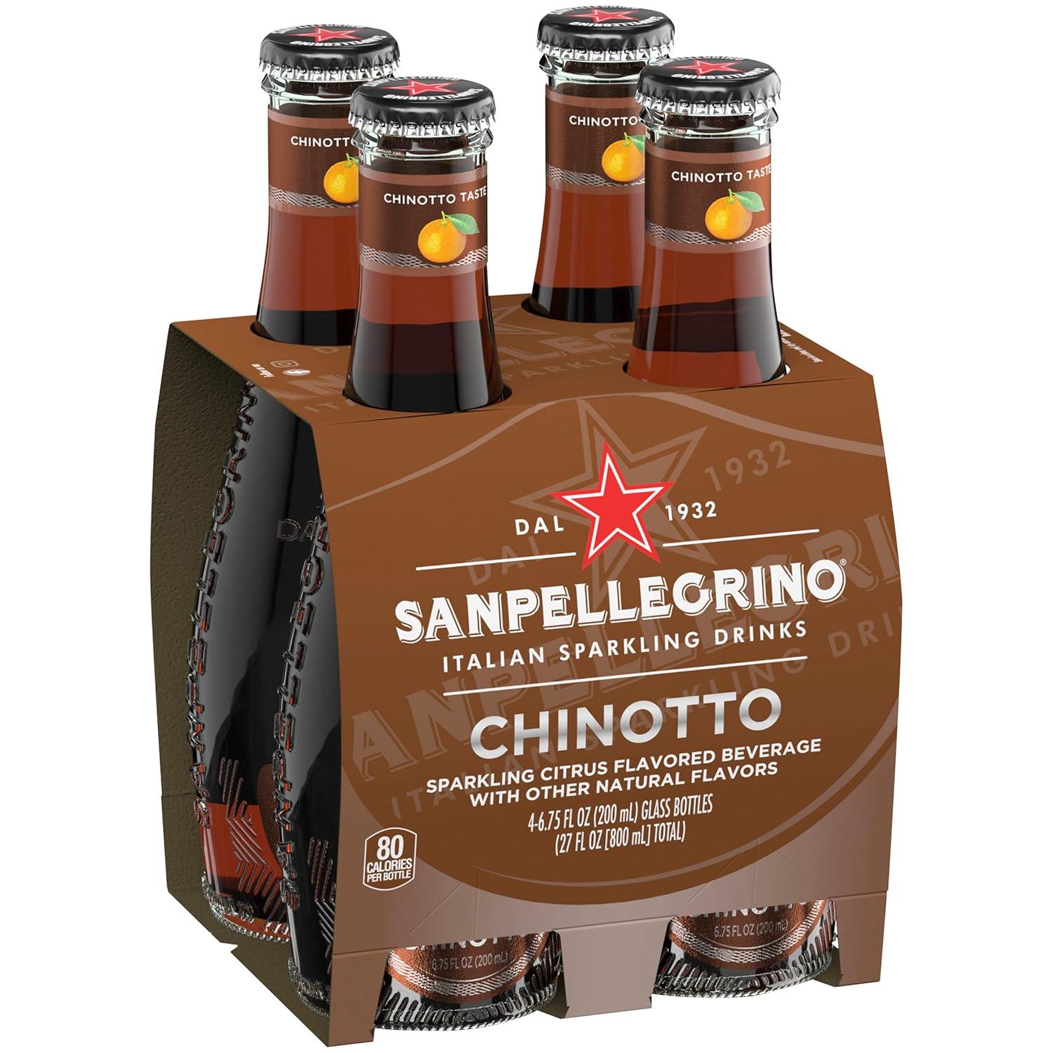 Sanpellegrino Chinotto Sparkling Citrus Beverage - 4 Pack, 6.75 Fl Oz ...