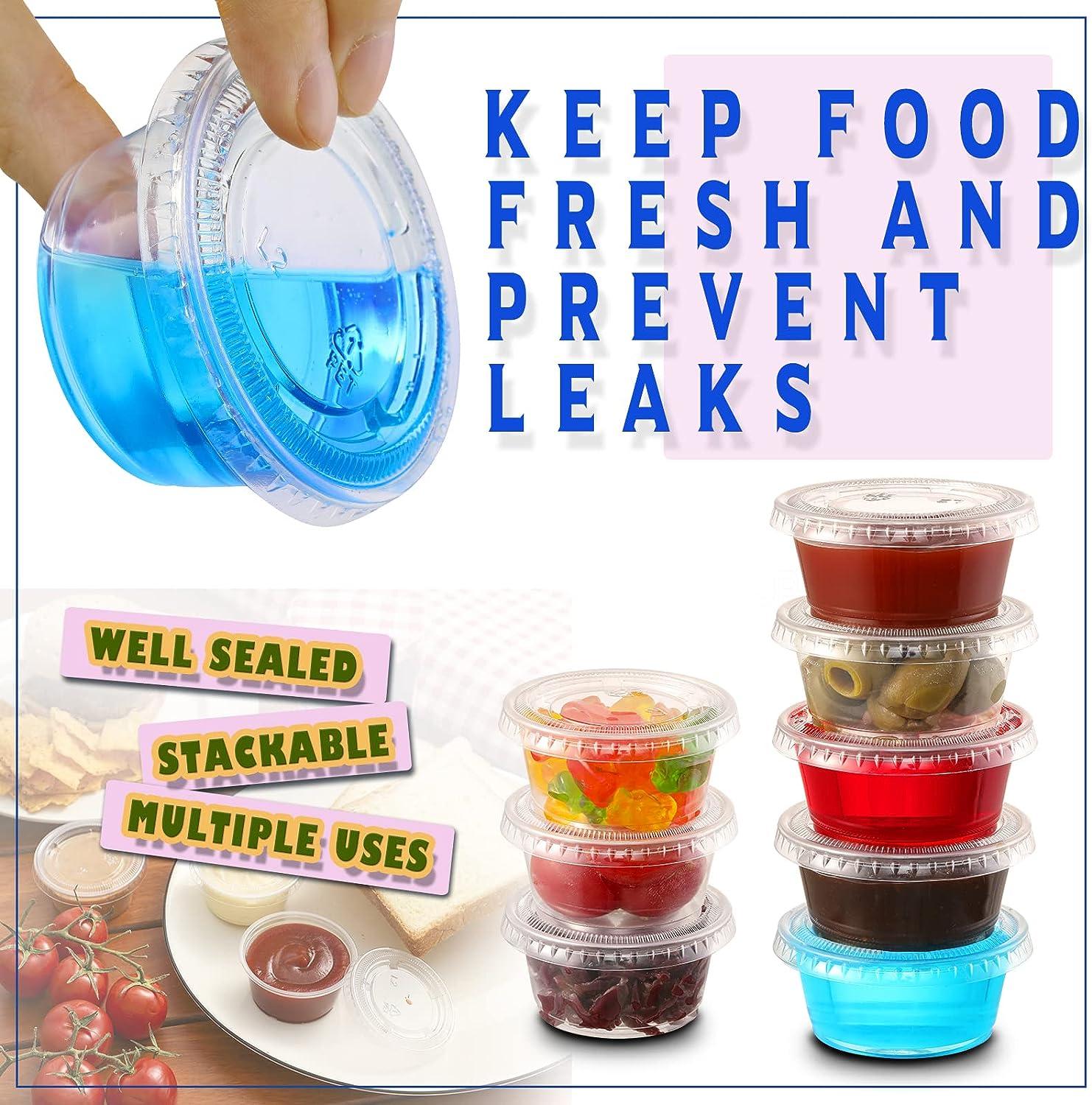 260 Sets 2oz Jello Shot Cups with Lids - Stackable Plastic Containers ...