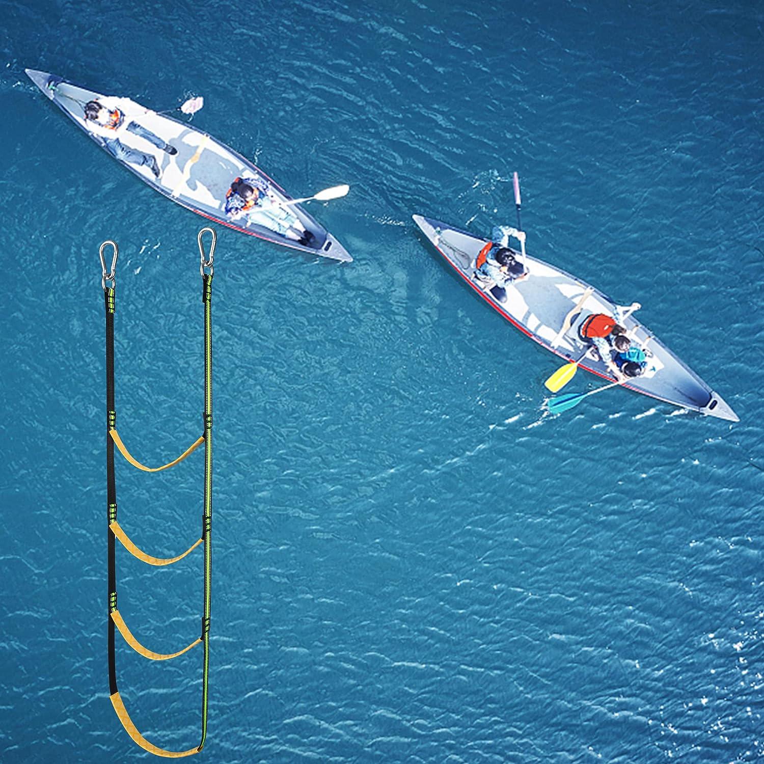 4 Step Boat Rope Ladder Extension for Sailboat, Kayak, Canoe - Folding ...