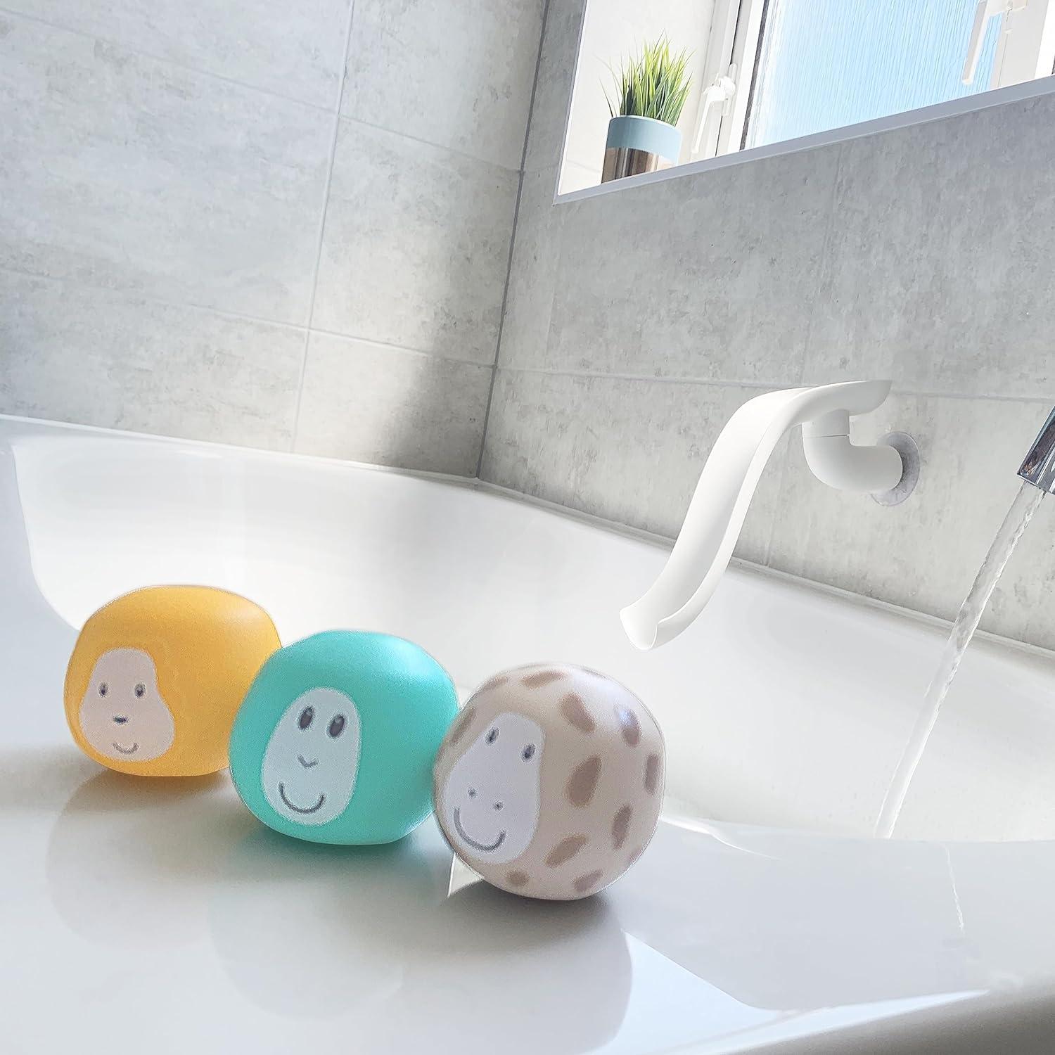 Matchstick Monkey Antimicrobial Baby Bath Toy Slide Set with Easy Grip ...