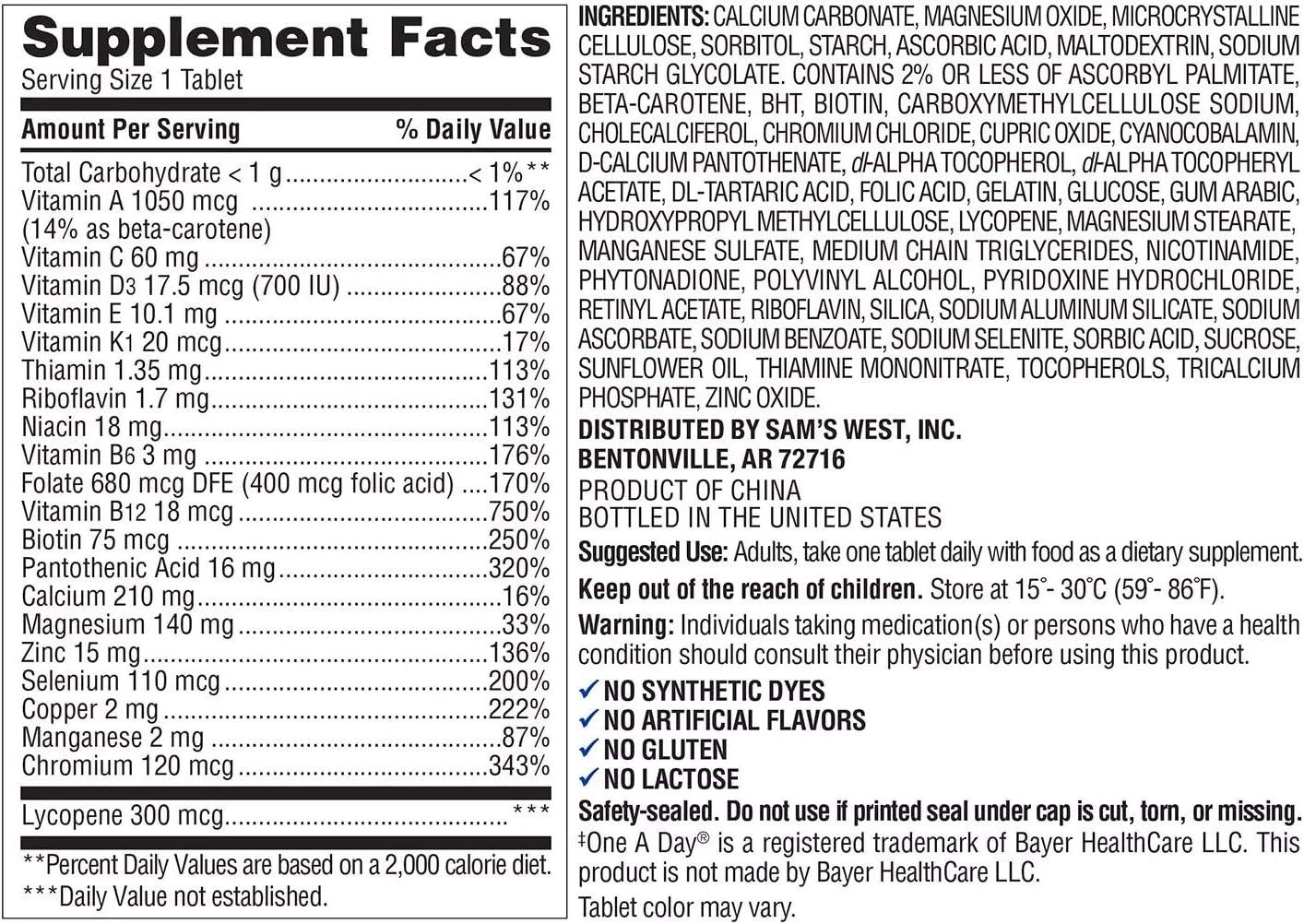 Member's Mark Men's Daily Multivitamin - 275 ct. | Essential Men's ...