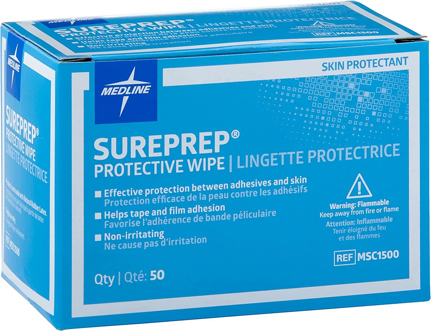 Medline Sureprep Skin Protectant Wipes 50 Count - Original Version ...