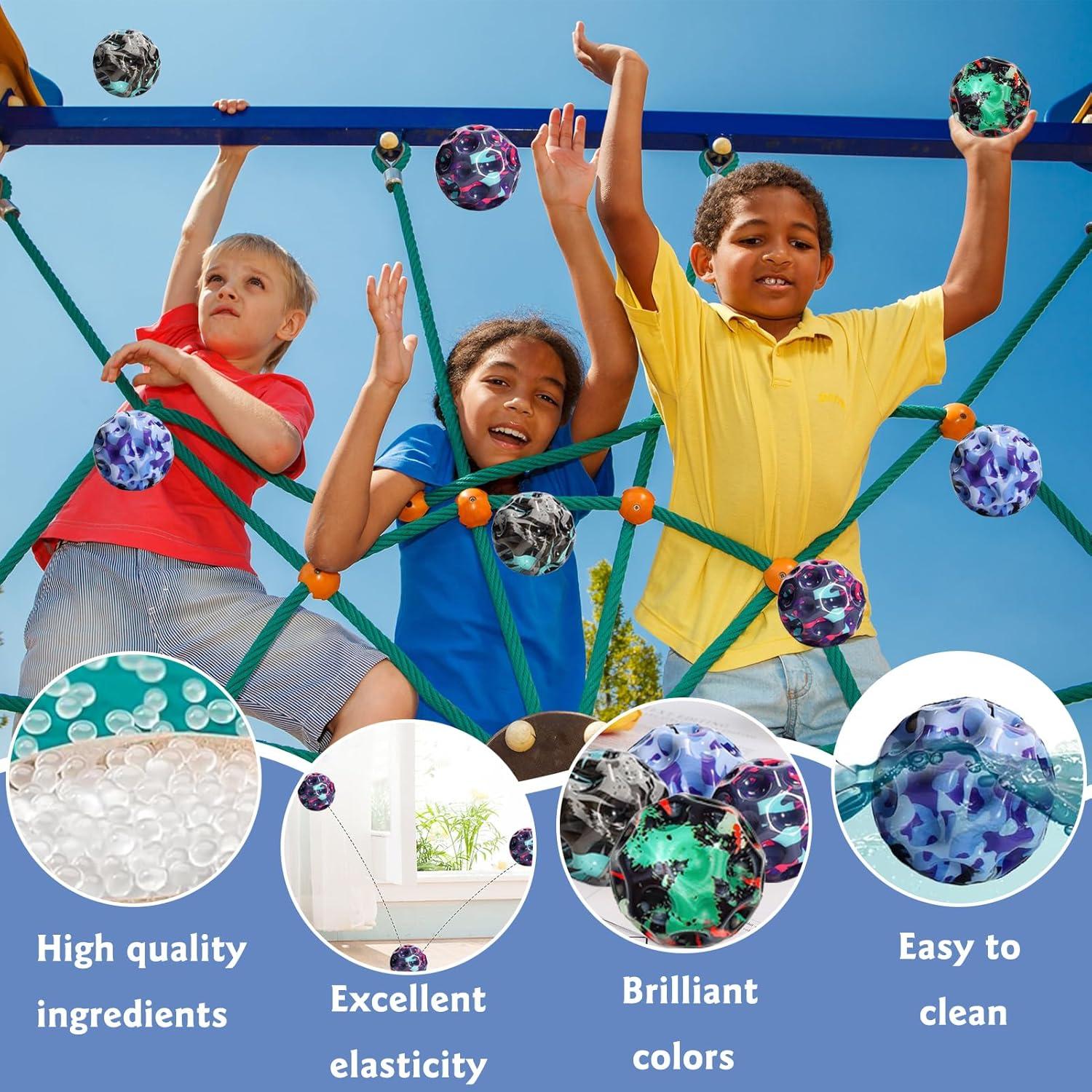 Lynbly Astro Jump Ball - 4 Pack Space Bounce Balls for Kids | High Jump ...