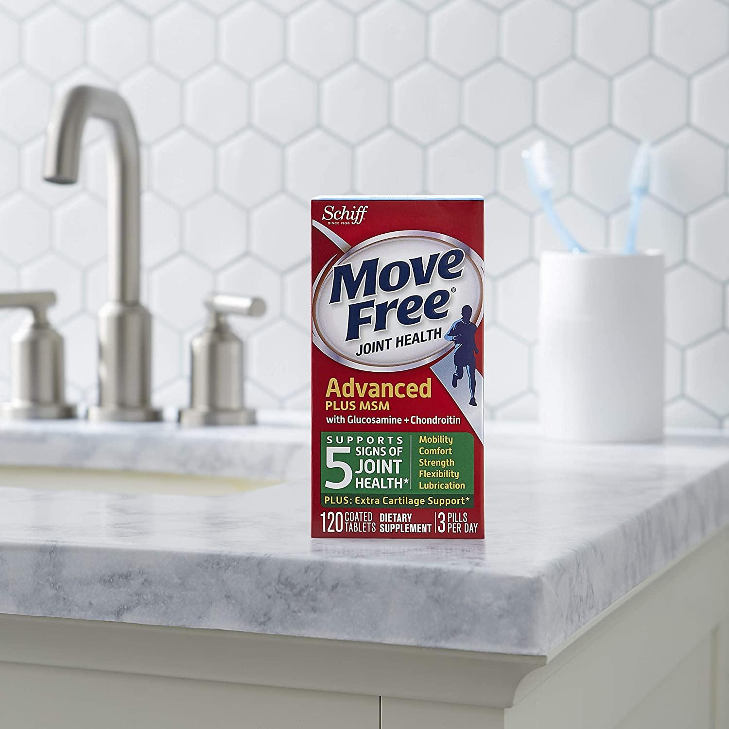 Move Free Advanced Joint Support Supplement 3x120 Bottles - Mobility ...