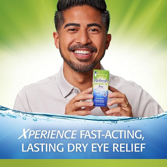 Refresh RELIEVA Xtra Preservative-Free Tears Lubricant Eye Drops 0.33 ...