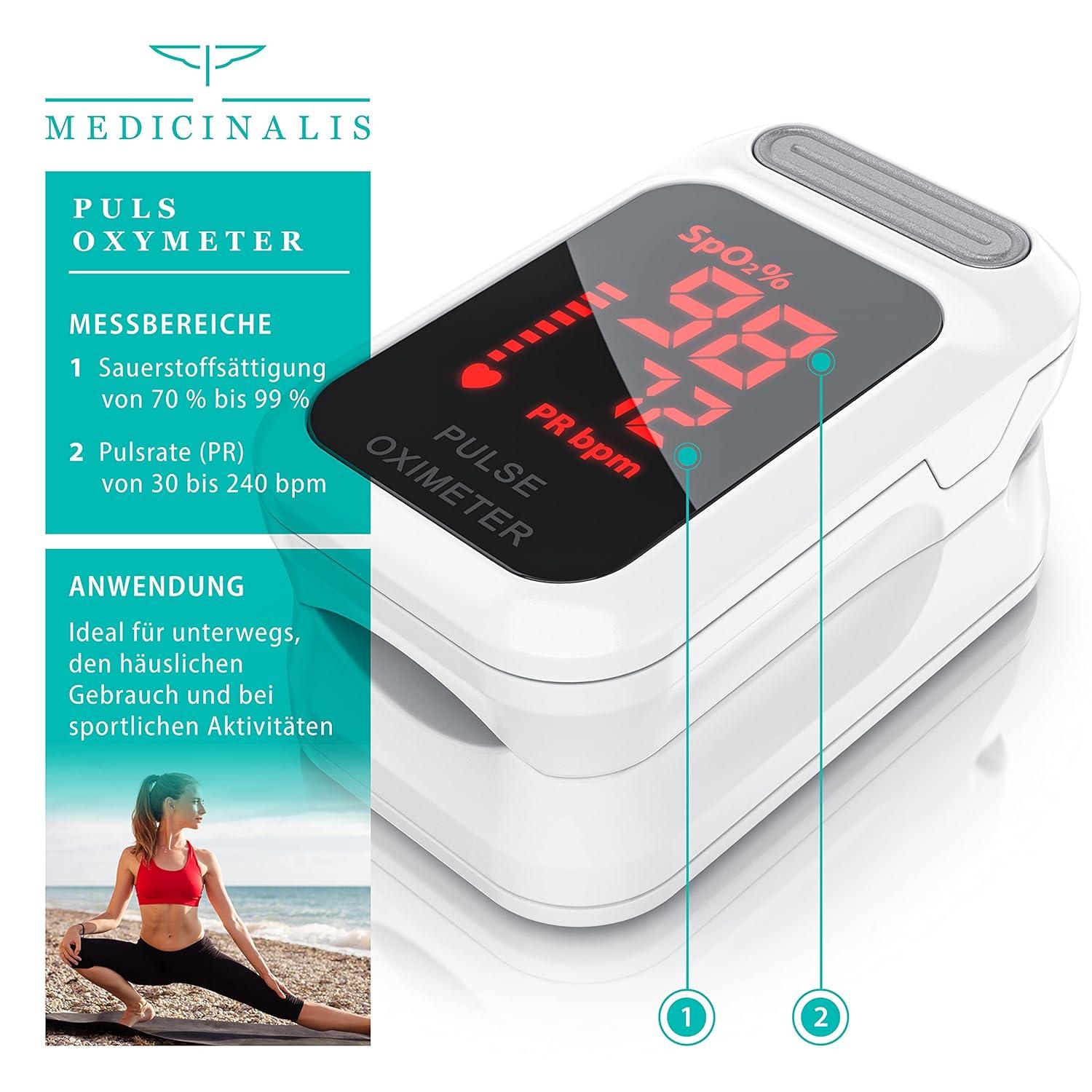Medicinalis Pulse Oximeter - Accurate Heart Rate & SpO2 Monitoring ...