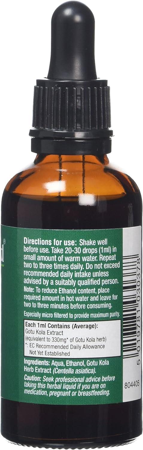 HealthAid Gotu Kola (Hydrocotyle asiatica) 50ml Liquid - Pack of 1 ...