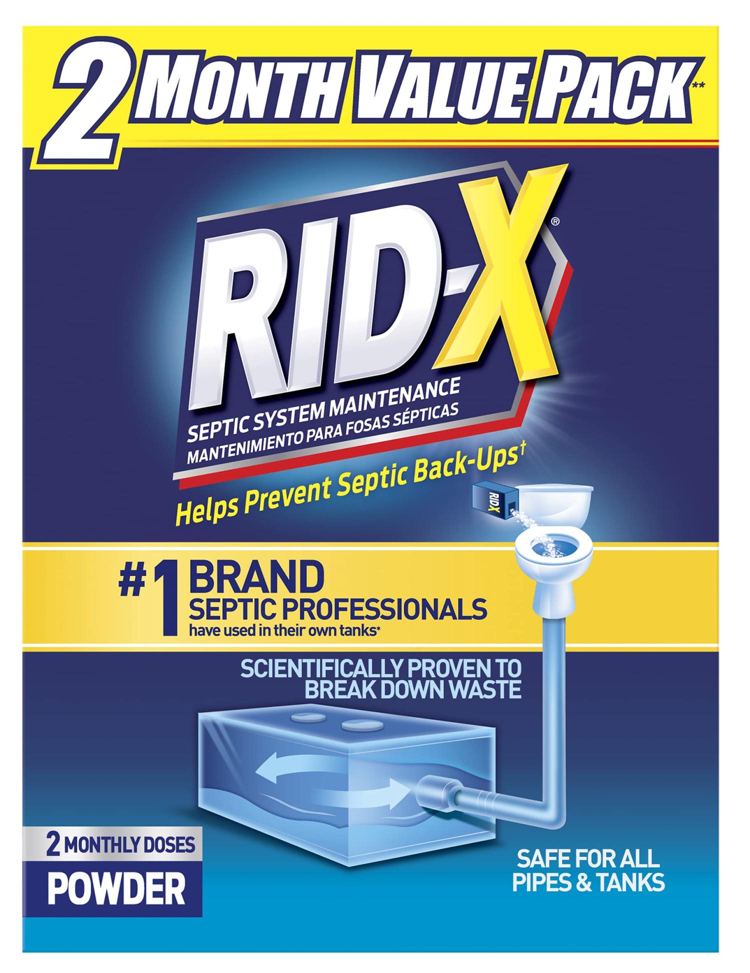 Rid-X Septic Tank Treatment Powder 19.6oz - Keep Your Septic System in ...