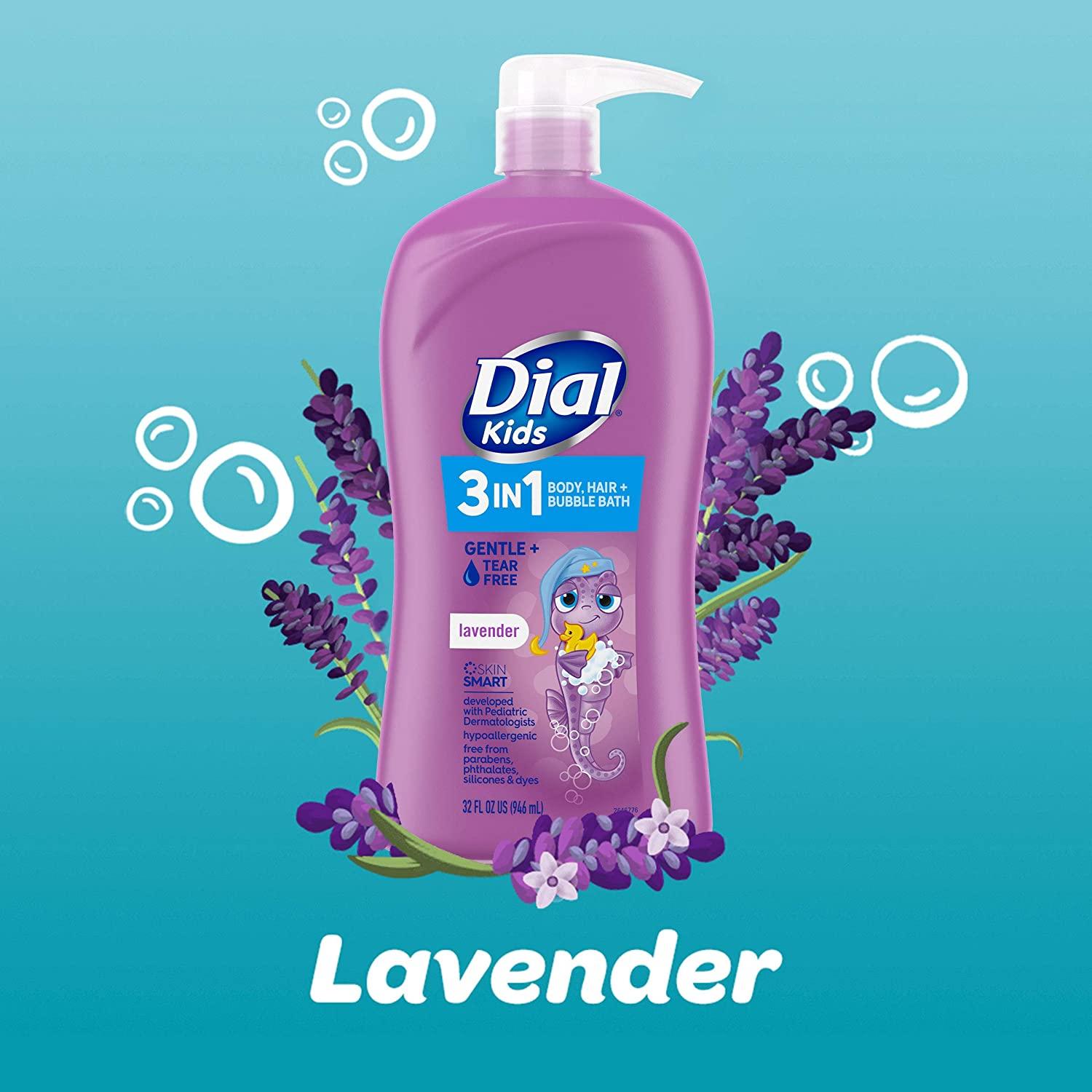 Dial Kids 3in1 Body+Hair+Bubble Bath Lavender - 32oz | Buy Now with ...