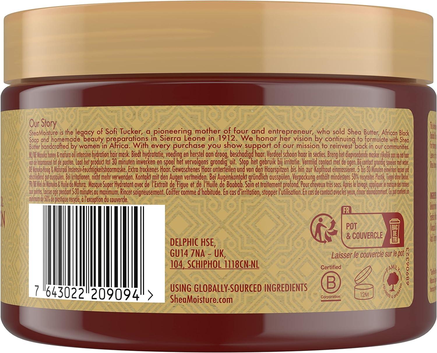 SHEA MOISTURE Manuka Honey & Mafura Oil Intensive Hydration Hair Mask ...
