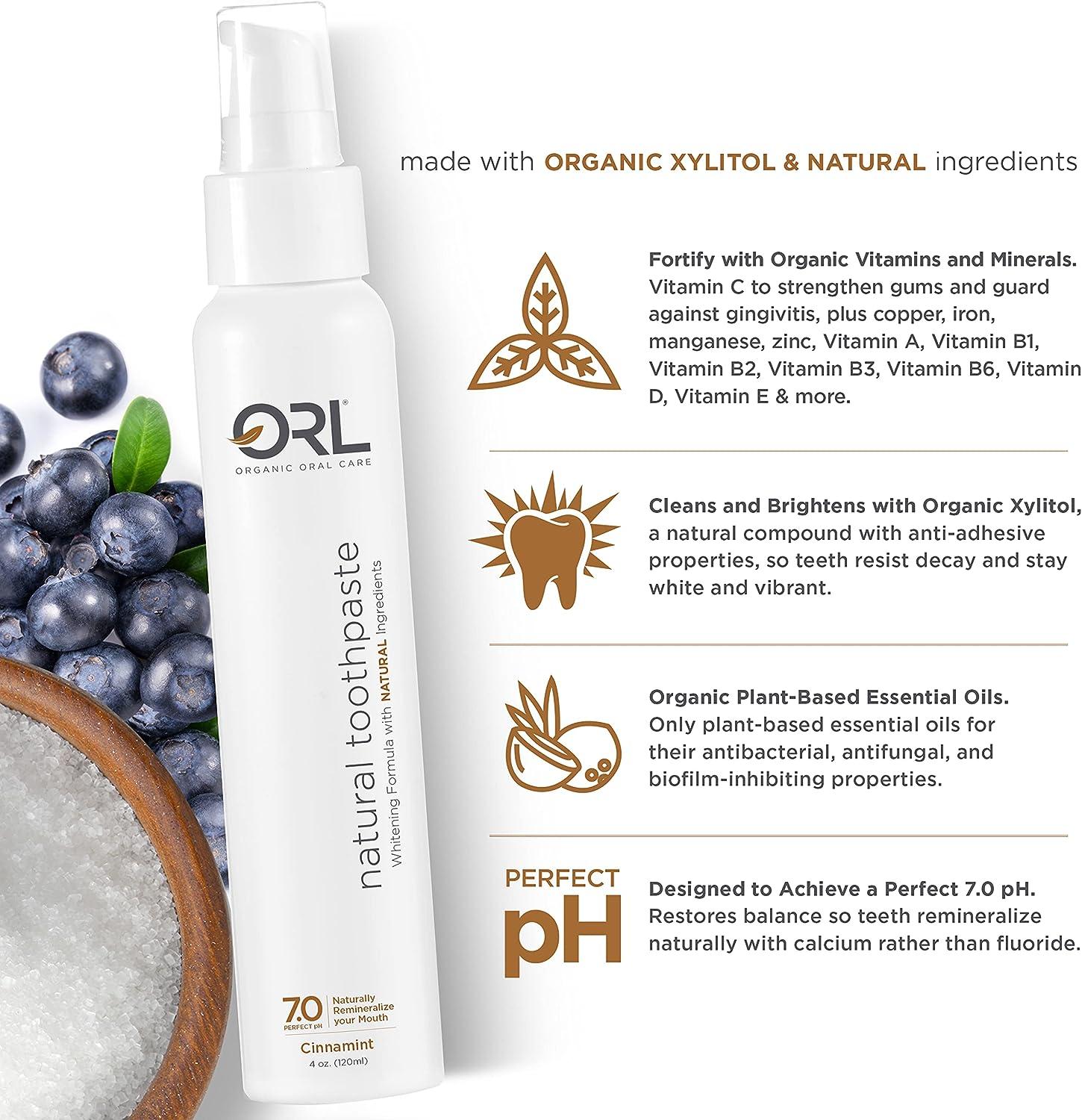 ORL Natural & Organic Toothpaste Uniquely Formulated to Clean Your ...